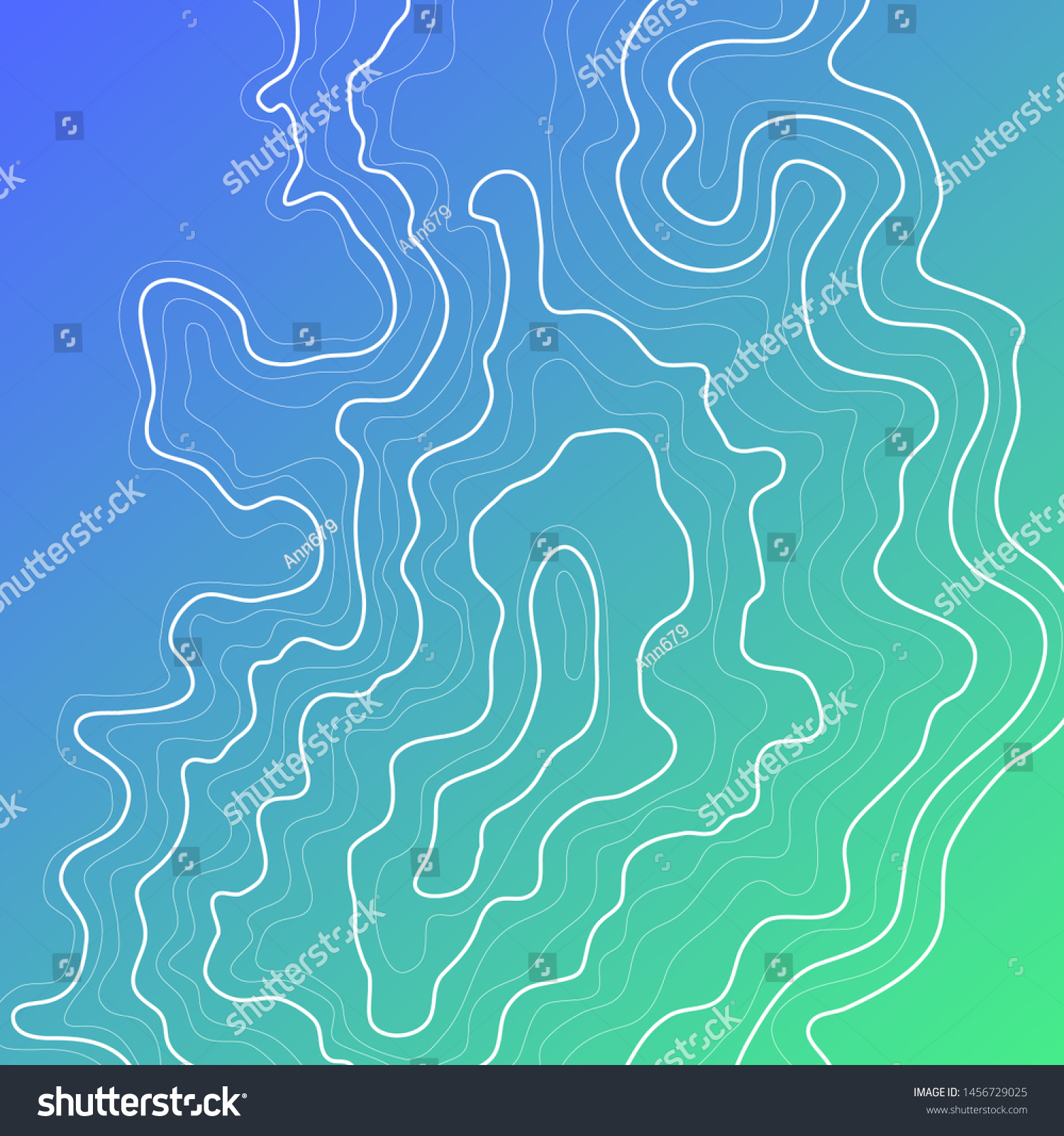 Topographic Map Abstract Height Lines On Stock Vector (Royalty Free ...