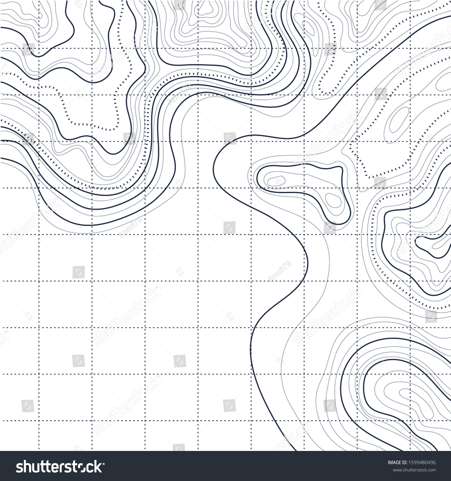 Topographic Map Abstract Height Lines On Stock Vector (Royalty Free ...