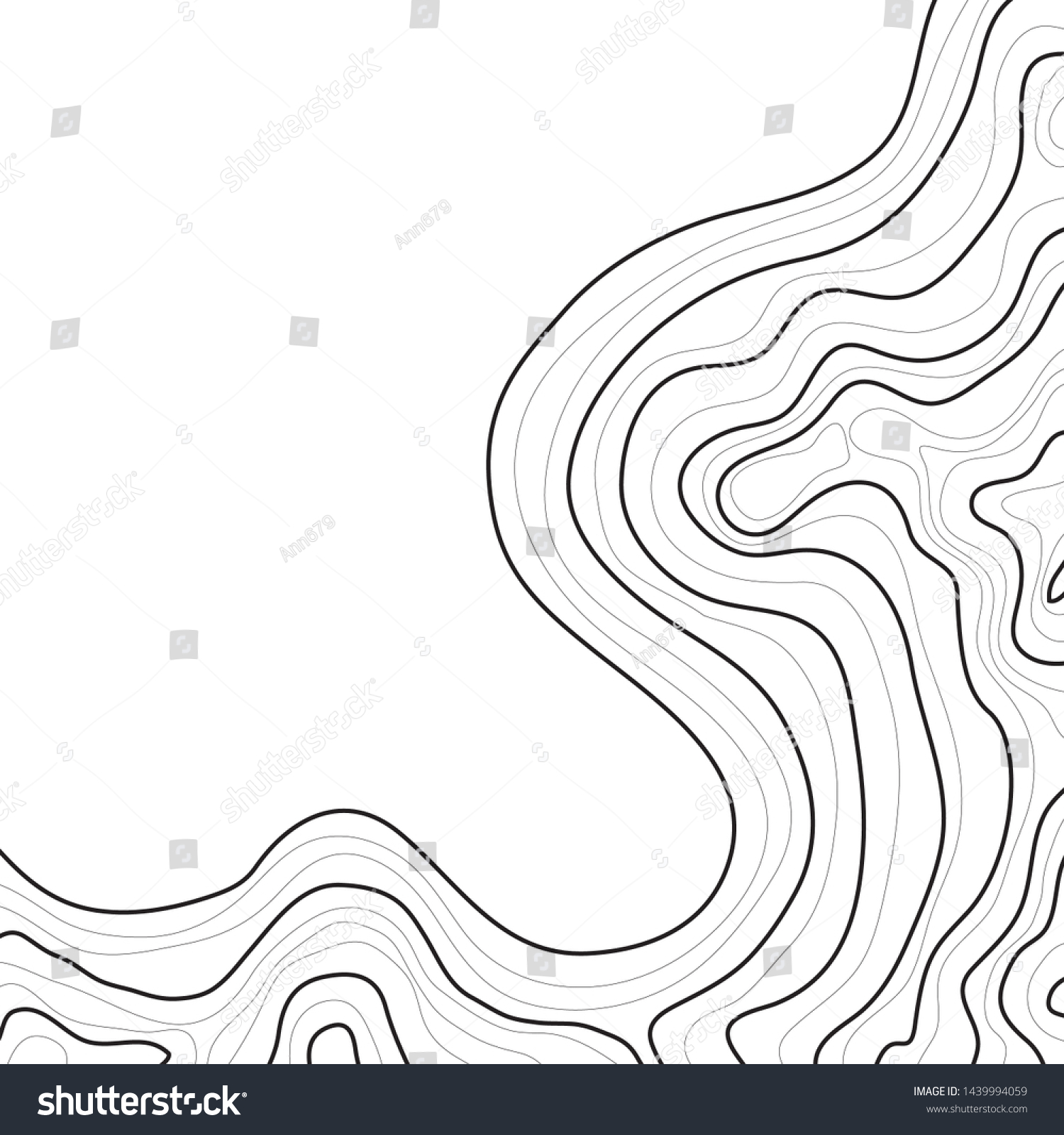 Topographic Map Abstract Height Lines Vectoron Stock Vector (Royalty ...