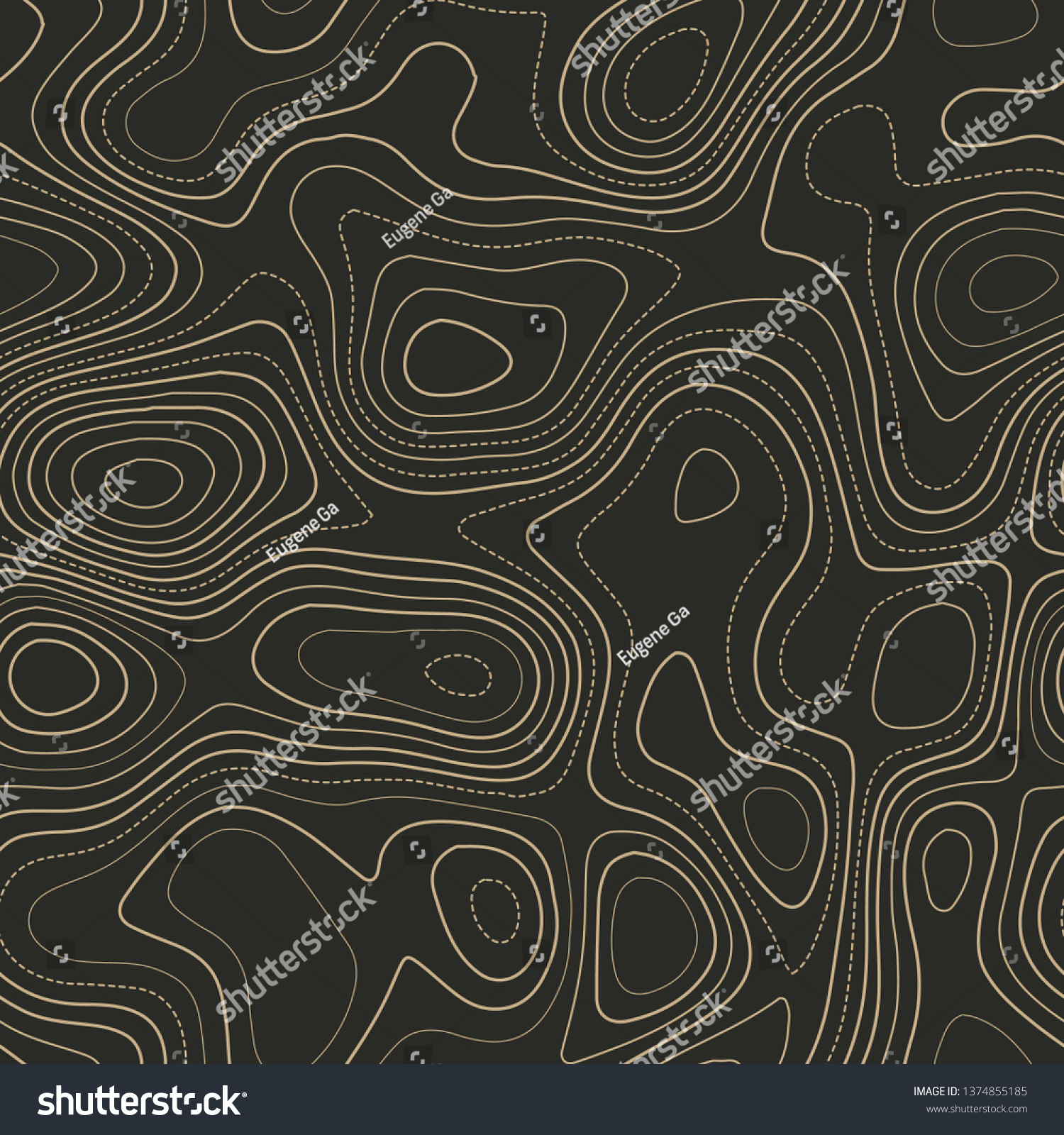 Topographic Map Background Seamless Design Unusual Stock Vector ...