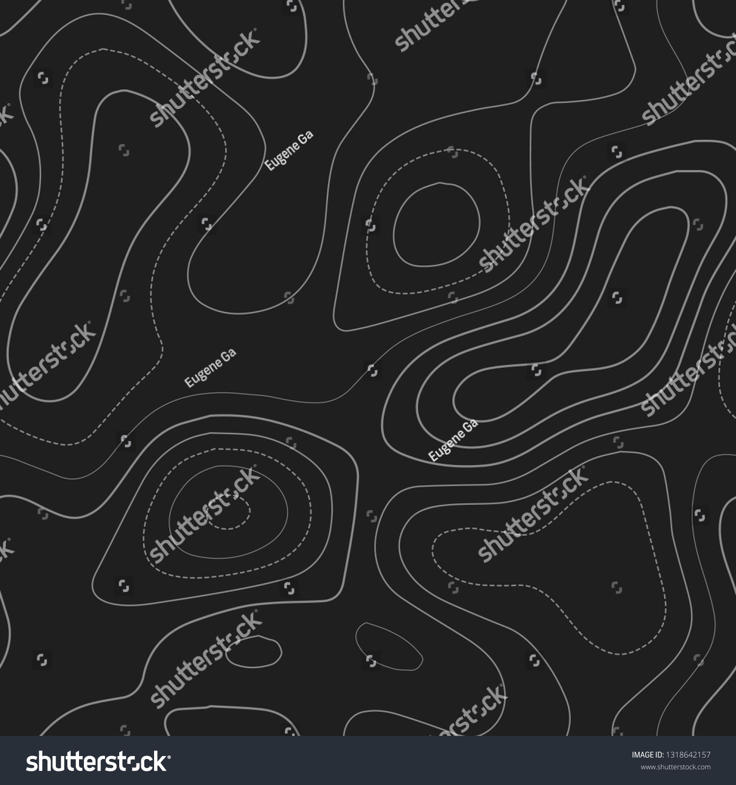 Topographic Map Dark Seamless Design Eminent Stock Vector (Royalty Free ...