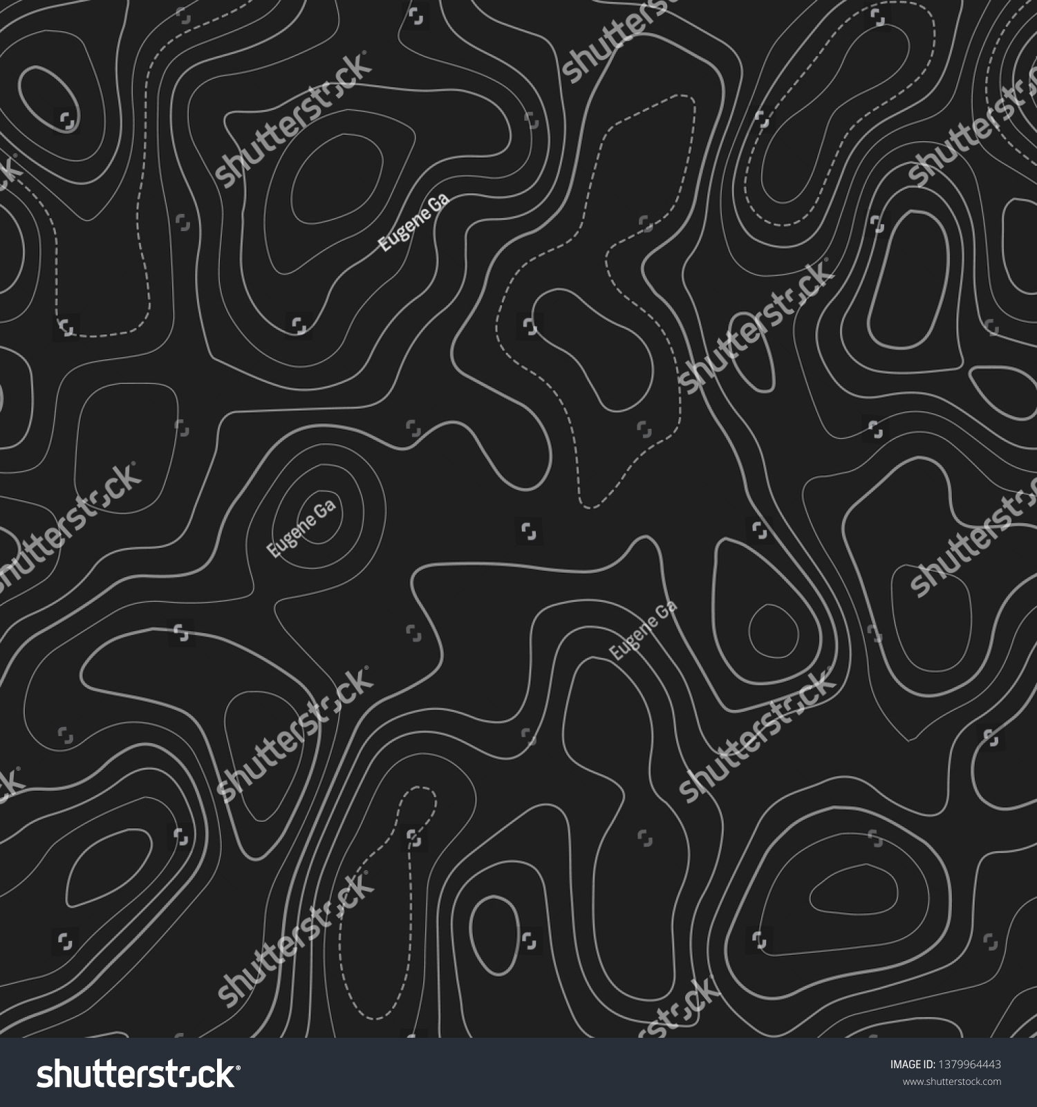 Topographic Map Dark Seamless Design Excellent Stock Vector (Royalty ...