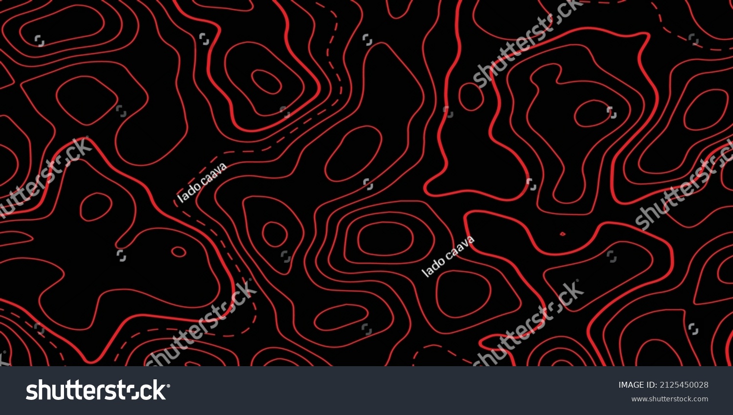 Topographic Map Design Red Color Stock Vector (Royalty Free) 2125450028 ...