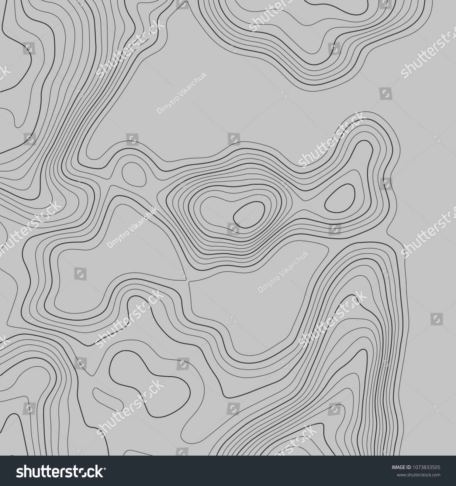 Topographic Map Topographical Background Linear Graphics Stock Vector ...