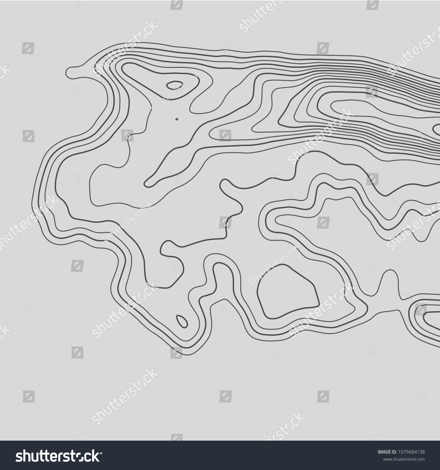 Topographic Map Topographical Background Linear Graphics Stock Vector ...