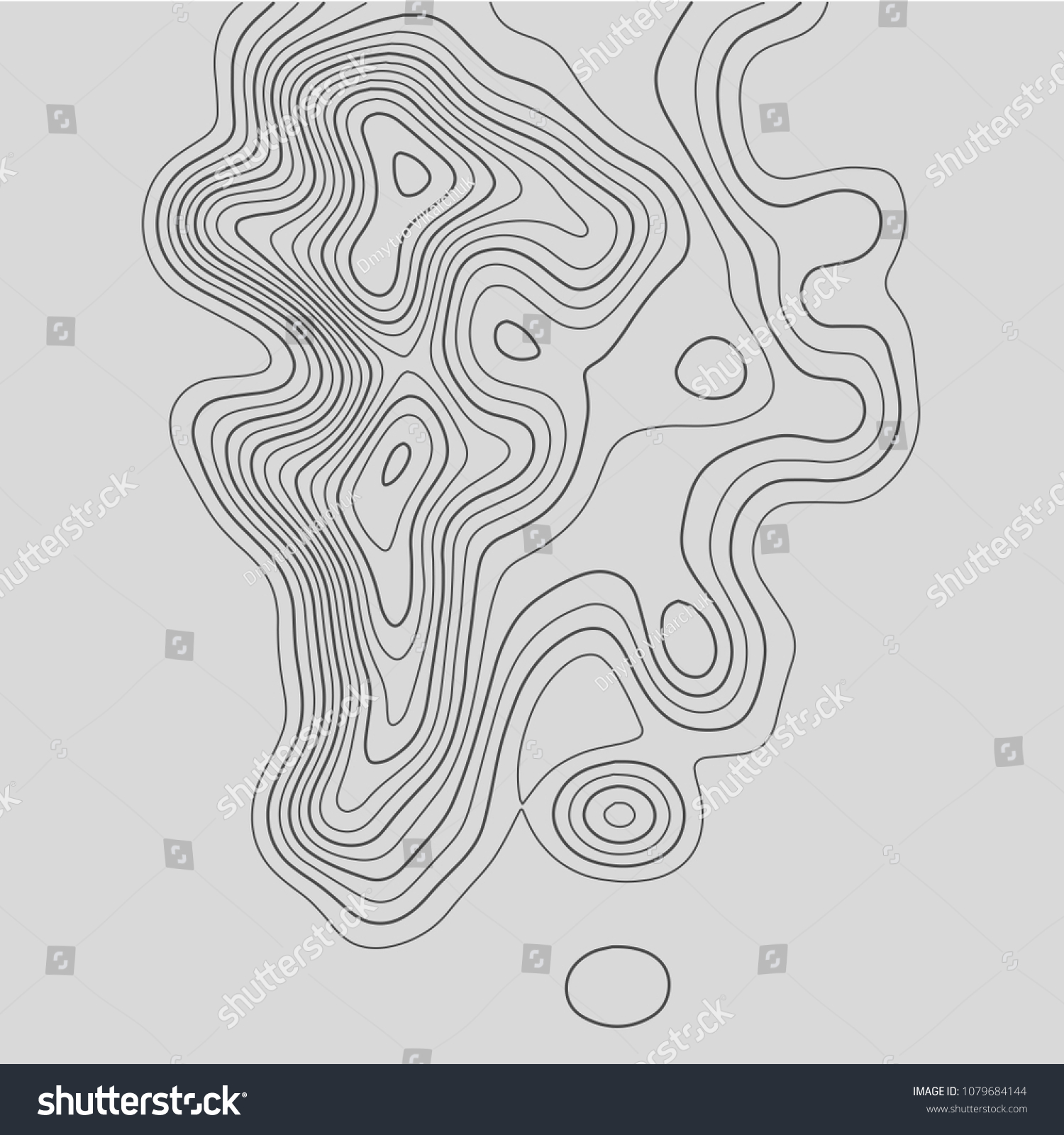 Topographic Map Topographical Background Linear Graphics Stock Vector ...