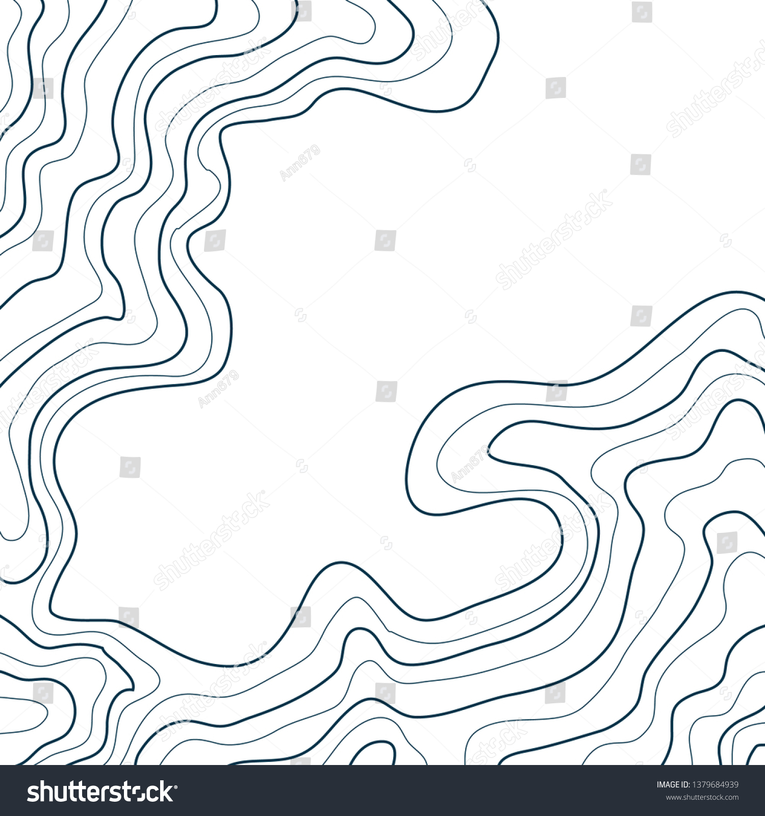 Topographic Map Vector Abstract Height Lines Stock Vector (Royalty Free ...