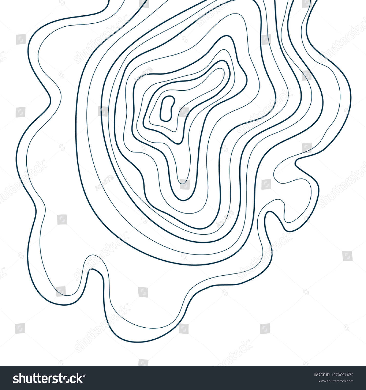 Topographic Map Vector Abstract Height Lines Stock Vector (Royalty Free ...