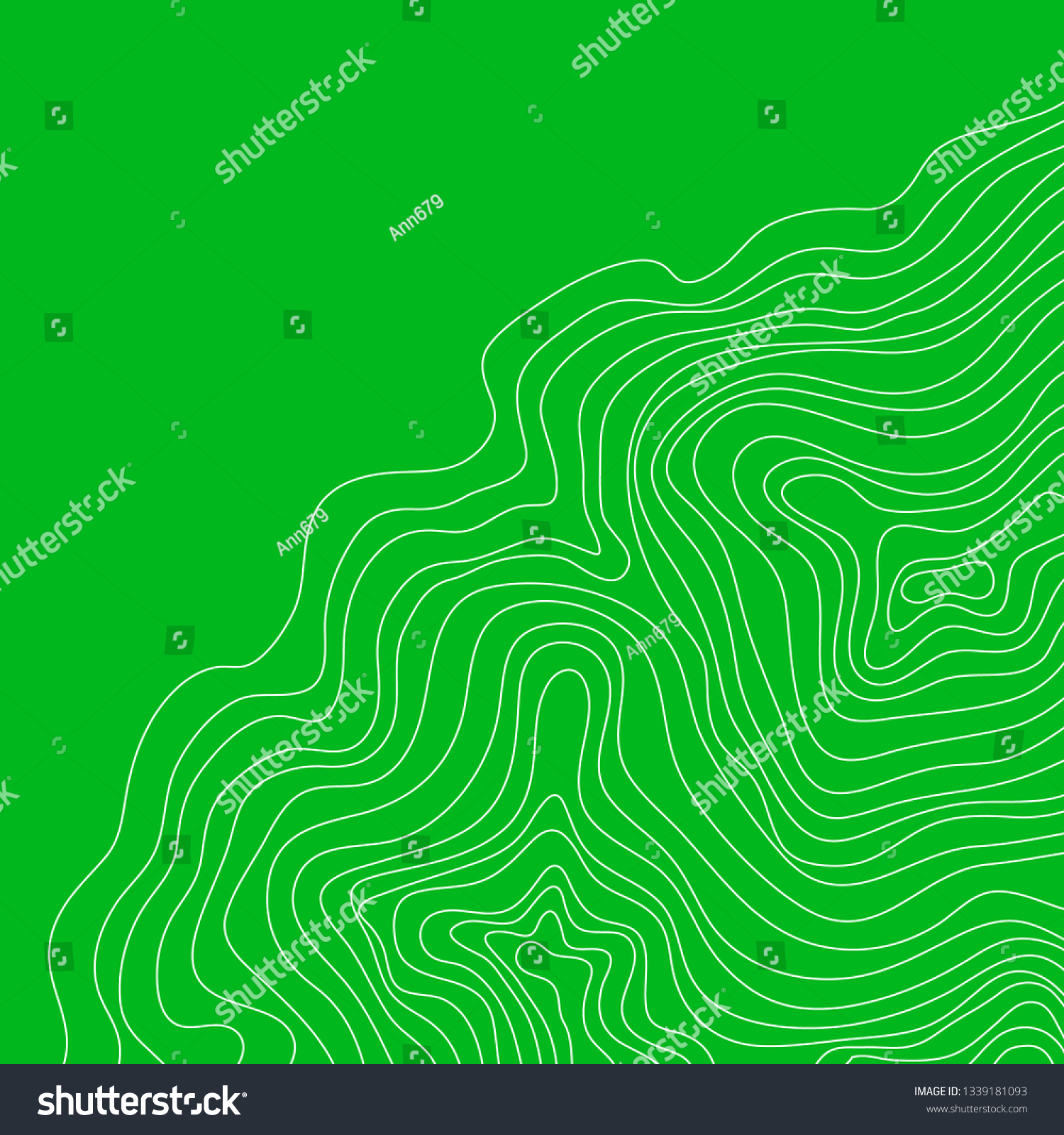Topographic Map Vector Illustration Green Background Stock Vector ...