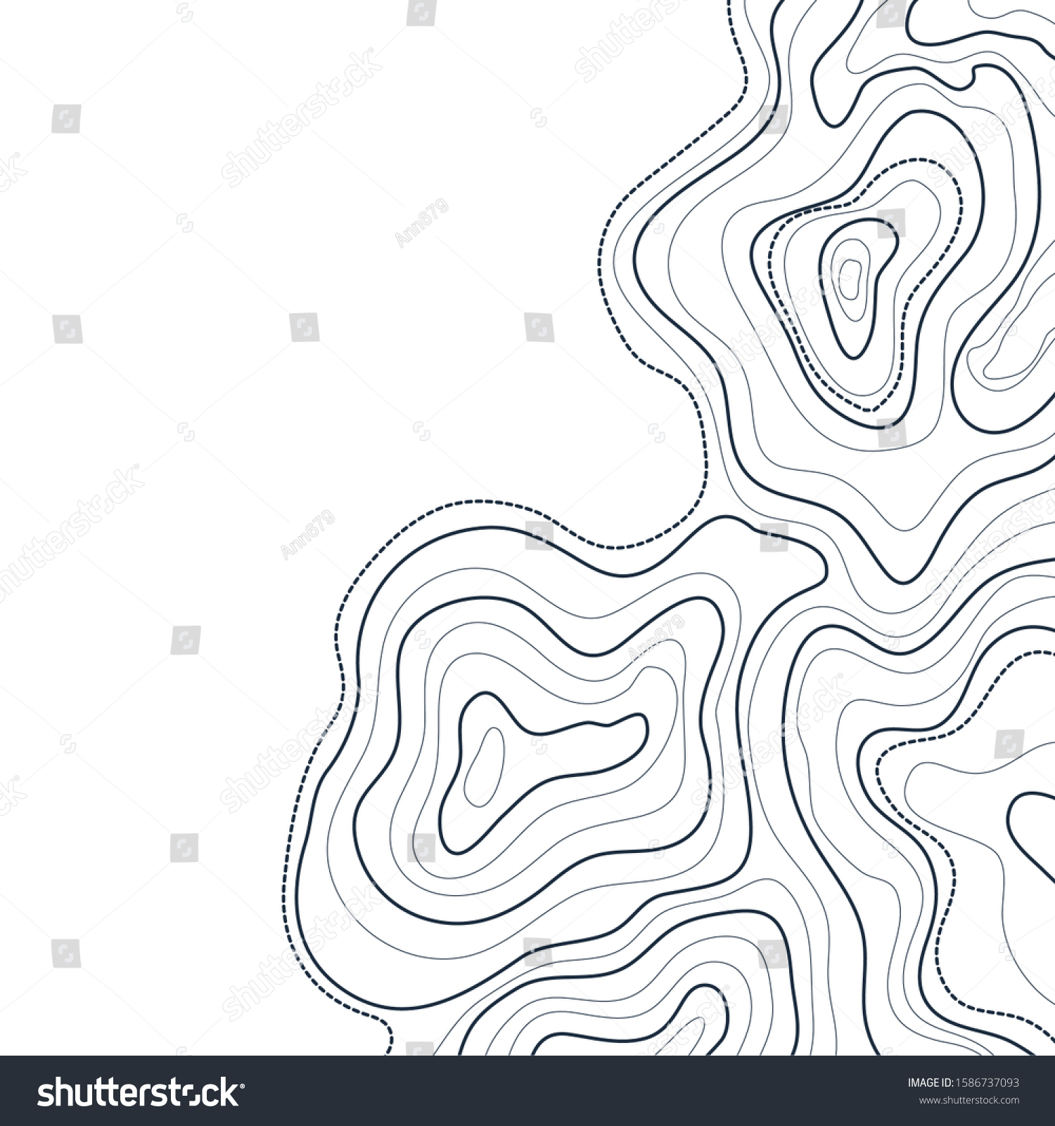 Topographic Maps Abstract Elevation Lines Isolated Stock Vector ...
