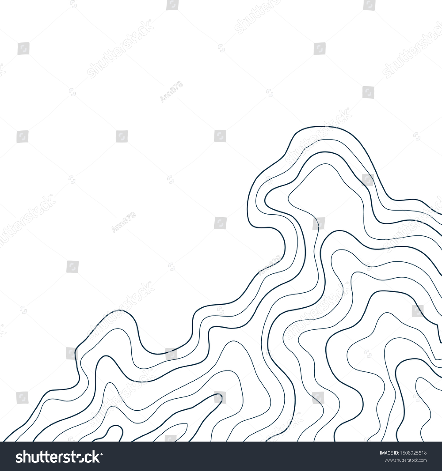 Topographic Maps Abstract Height Lines Isolated Stock Vector (Royalty ...