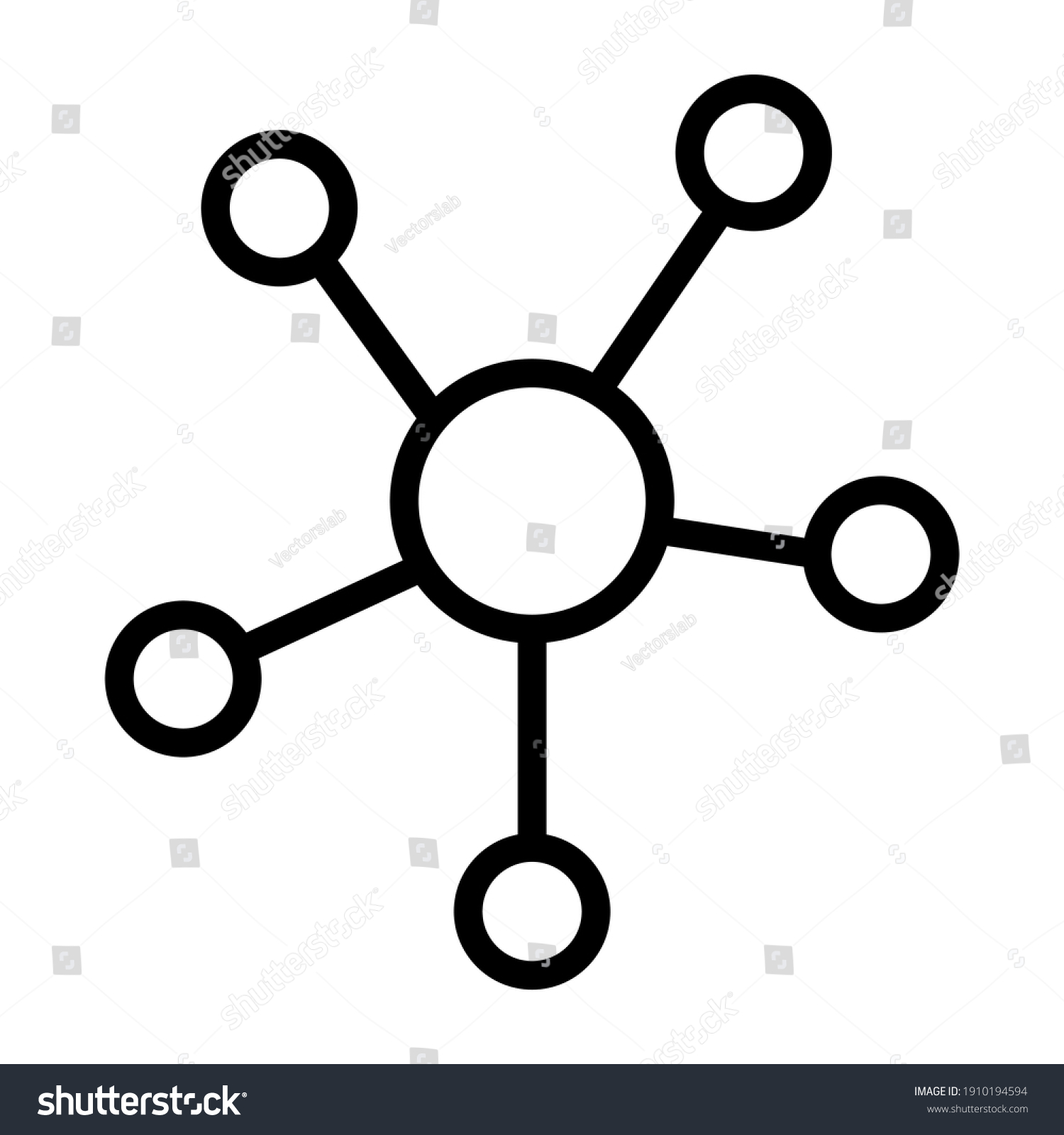 Topology Icon Linear Editable Design Stock Vector (Royalty Free) 1910194594