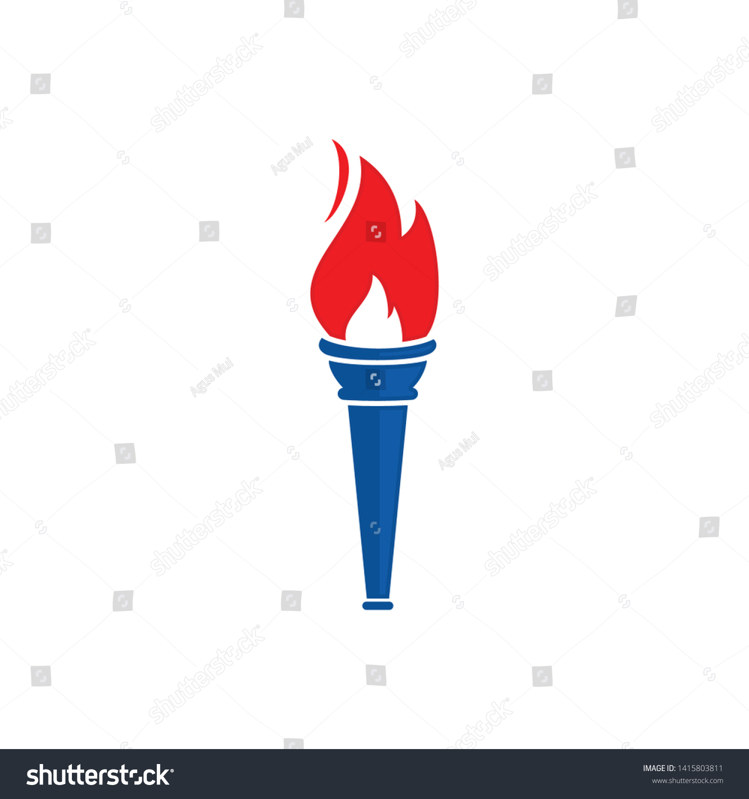 Torch Icon Torch Symbol Vector Stock Vector (Royalty Free) 1415803811 ...