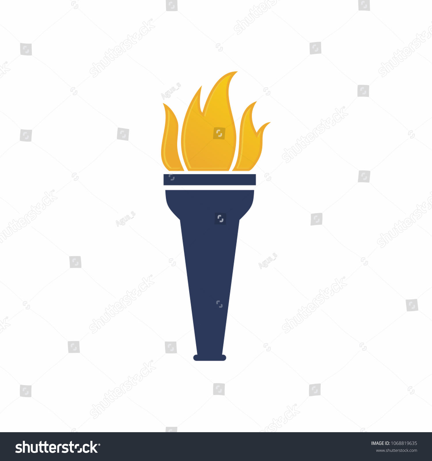 Torch Icons Vector Illustration Stock Vector (Royalty Free) 1068819635