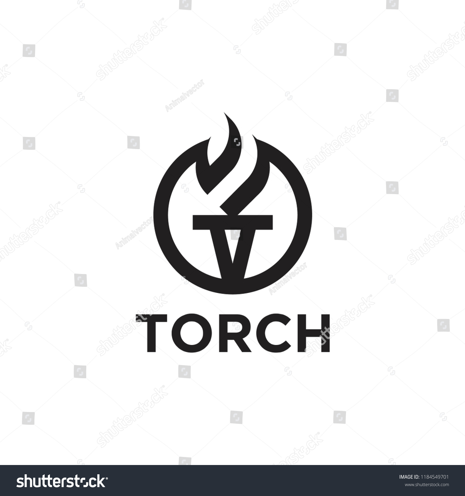 Torch Logo Icon Designs Stock Vector (Royalty Free) 1184549701