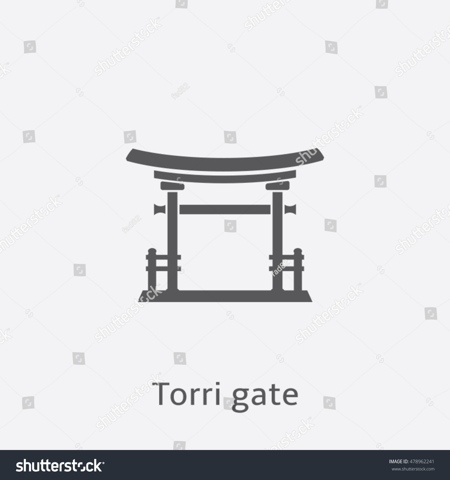 Torii Icon Stock Vector (Royalty Free) 478962241