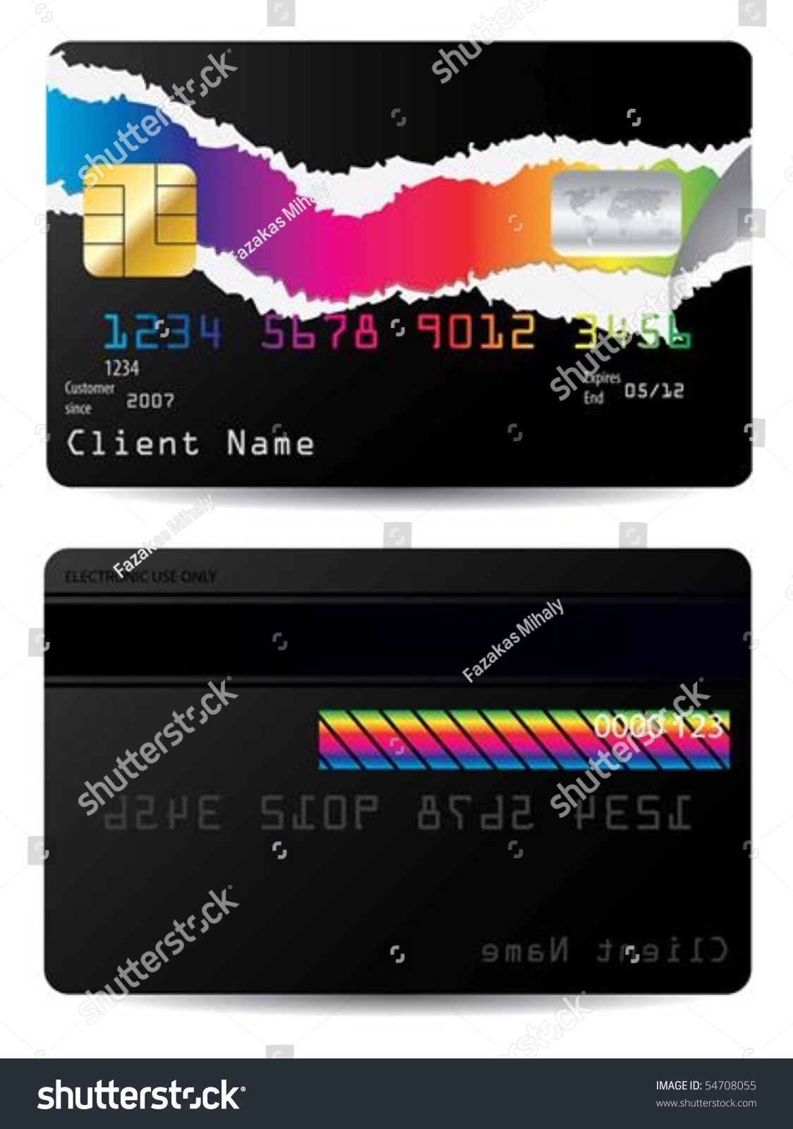 Torn Credit Card Design Sample Stock Vector (Royalty Free) 54708055