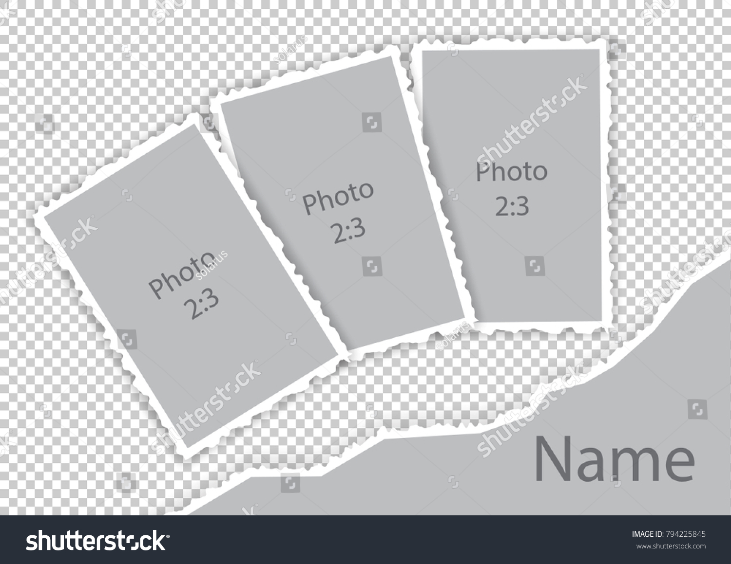Torn Edges Borders Paper Style Photo Stock Vector (Royalty Free) 794225845