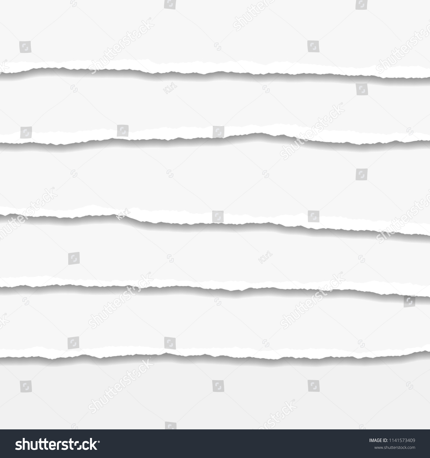 Torn Ripped Paper Edge Vector Illustration: vector de stock (libre de ...