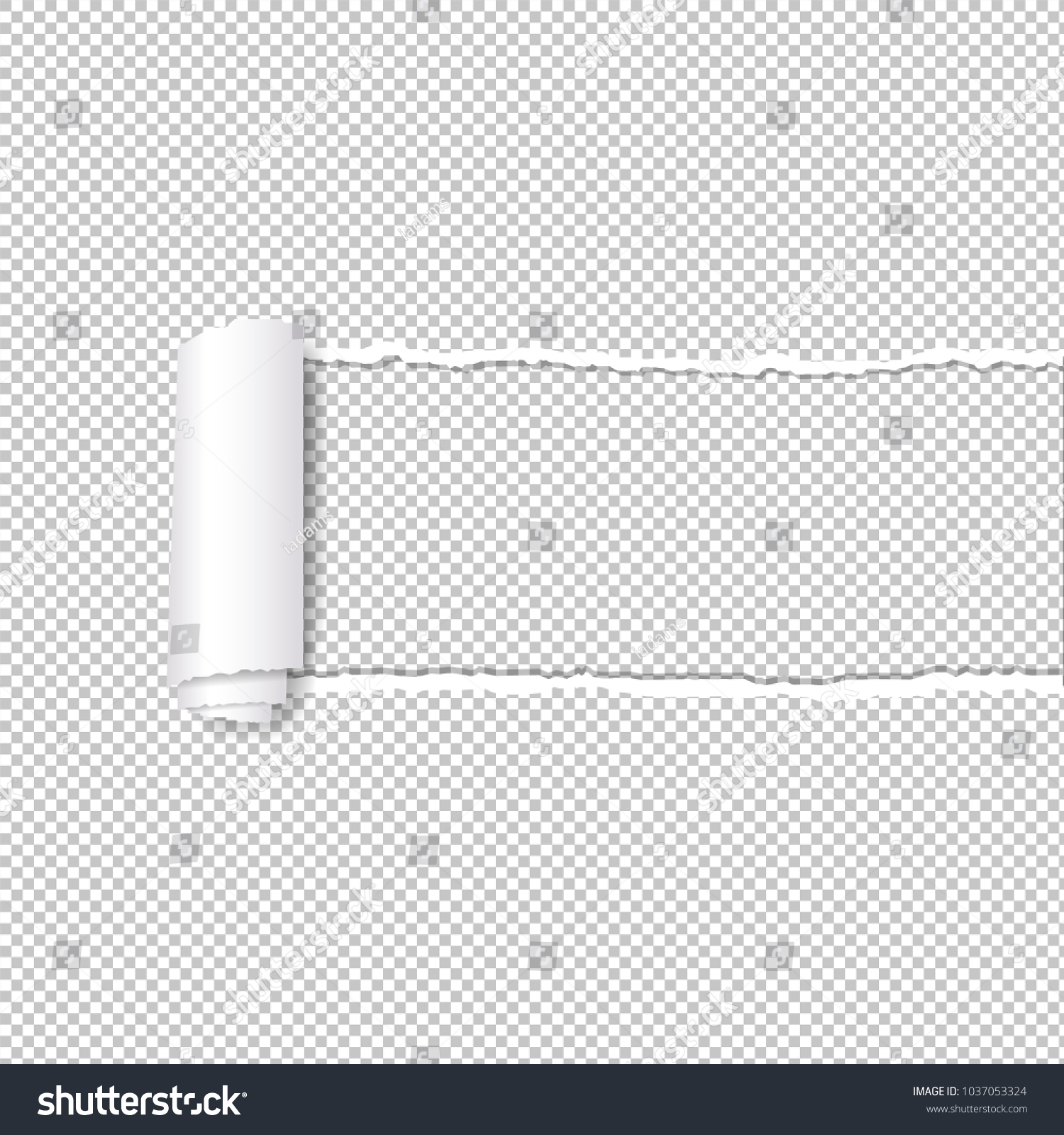 Torn Paper Edge Transparent Background Gradient Stock Vector (Royalty ...