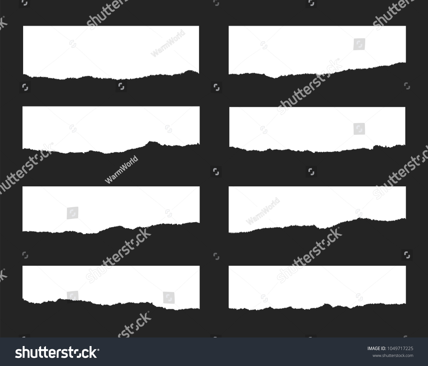Torn Paper Set Vector Illustration Stock Vector (Royalty Free ...