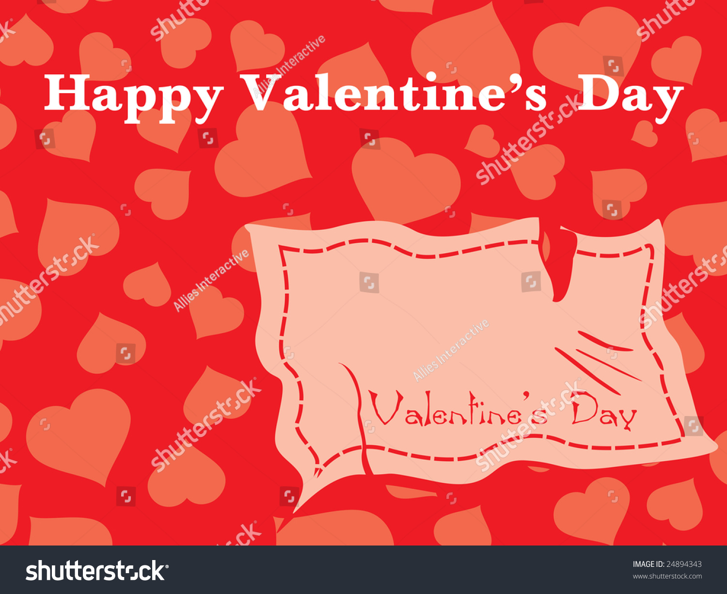 Torn Ripped Valentine Paper Vector Stock Vector (Royalty Free) 24894343