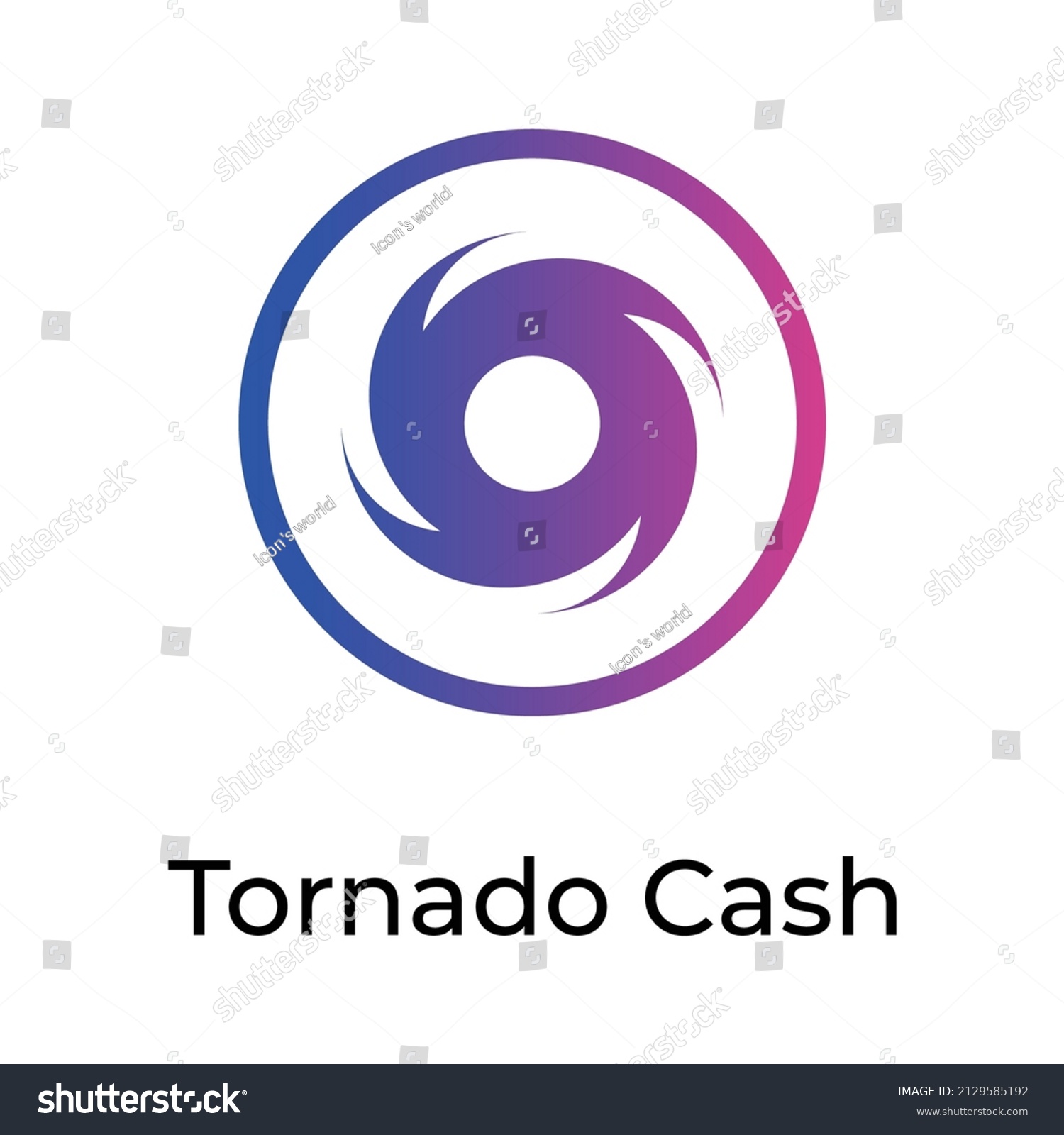 Tornado Cash Cryptocurrency Token Icon Torn Stock Vector (Royalty Free ...