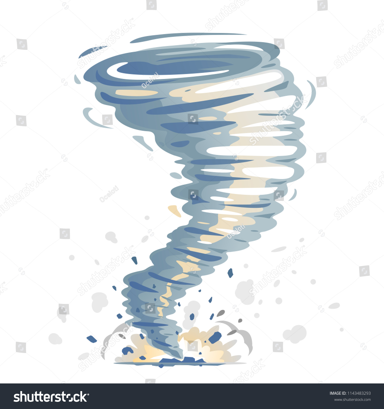 Tornado Illustration Isolated Stock Vector (Royalty Free) 1143483293