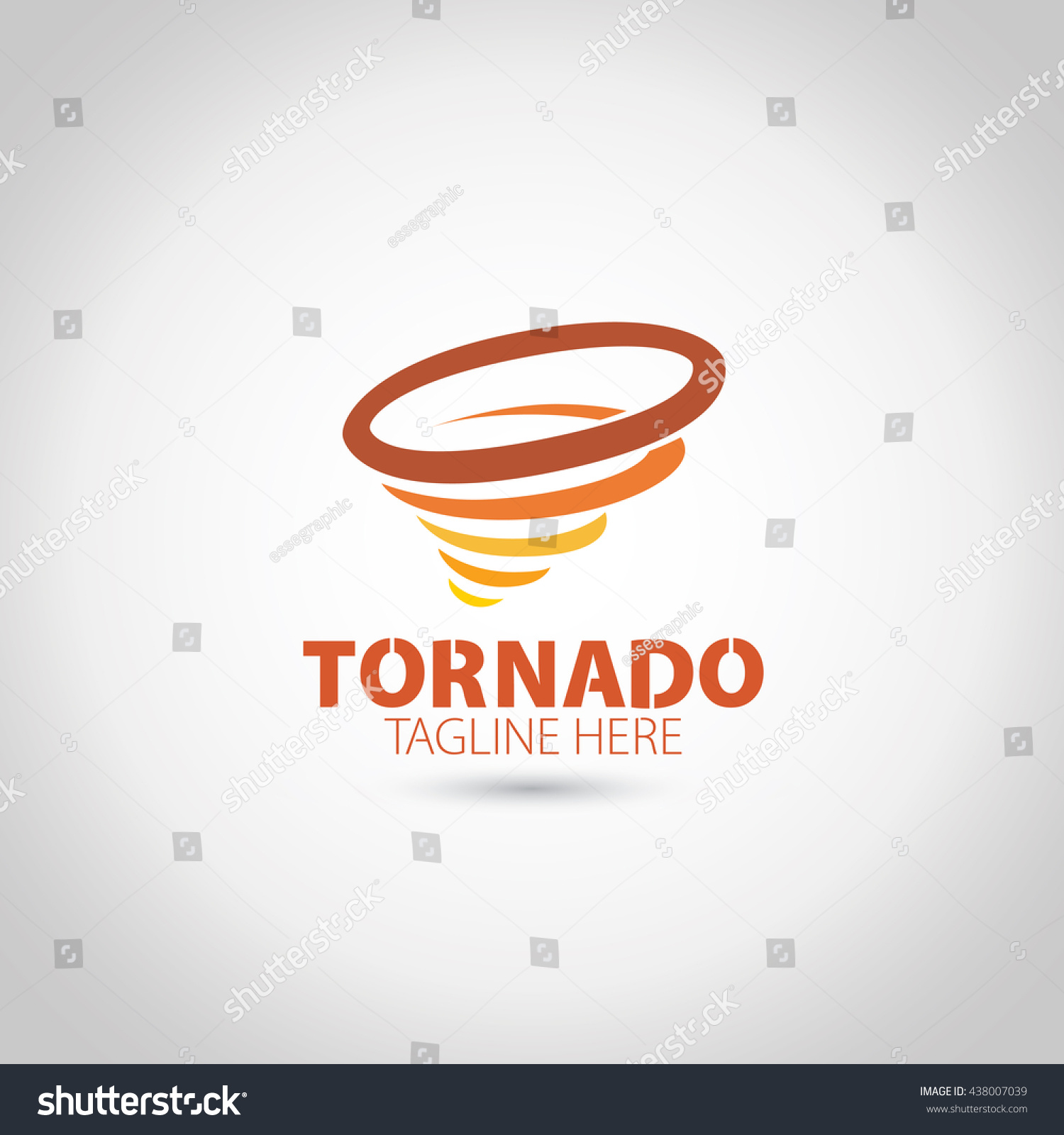 Tornado Logo Stock Vector (Royalty Free) 438007039