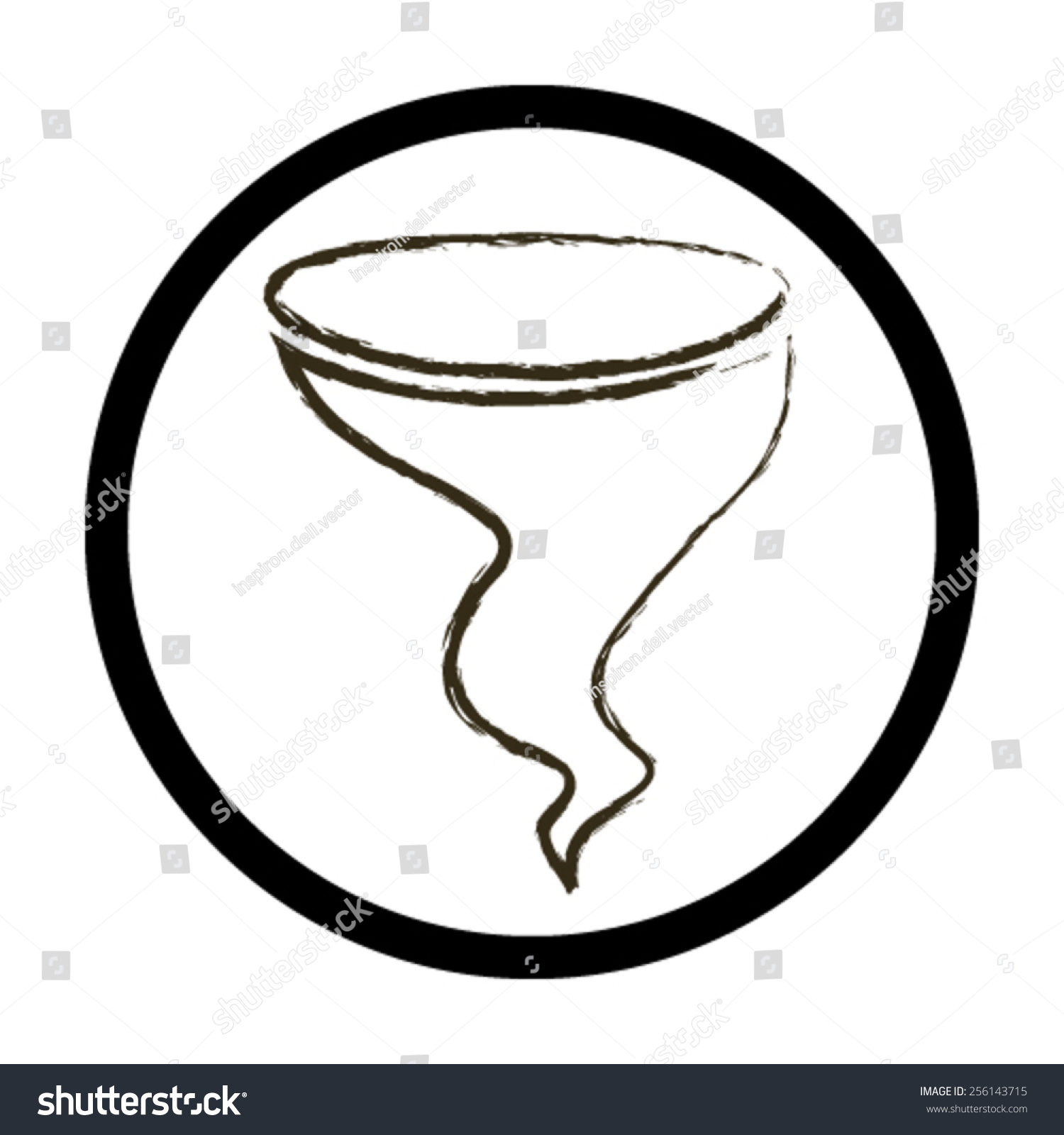 Tornado Cyclone Symbol Stock Vector (Royalty Free) 256143715 | Shutterstock
