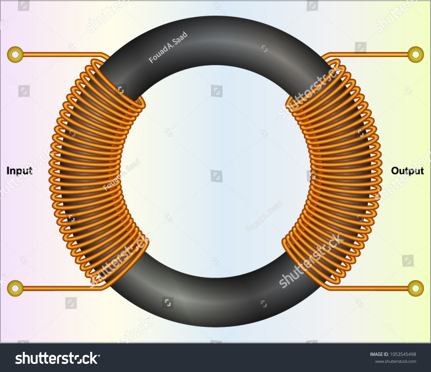 Toroidal Inductor Transformer Stock Vector (Royalty Free) 1053545498