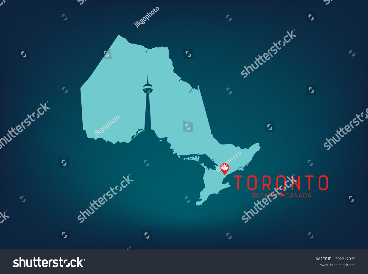 Toronto Canada Logo Concept Map Vector Stock Vector (Royalty Free ...