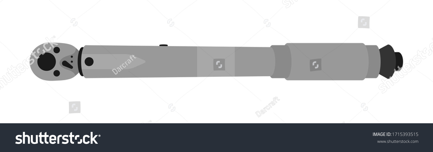 Torque Wrench Tool Vector Flat Illustration Stock Vector (Royalty Free ...