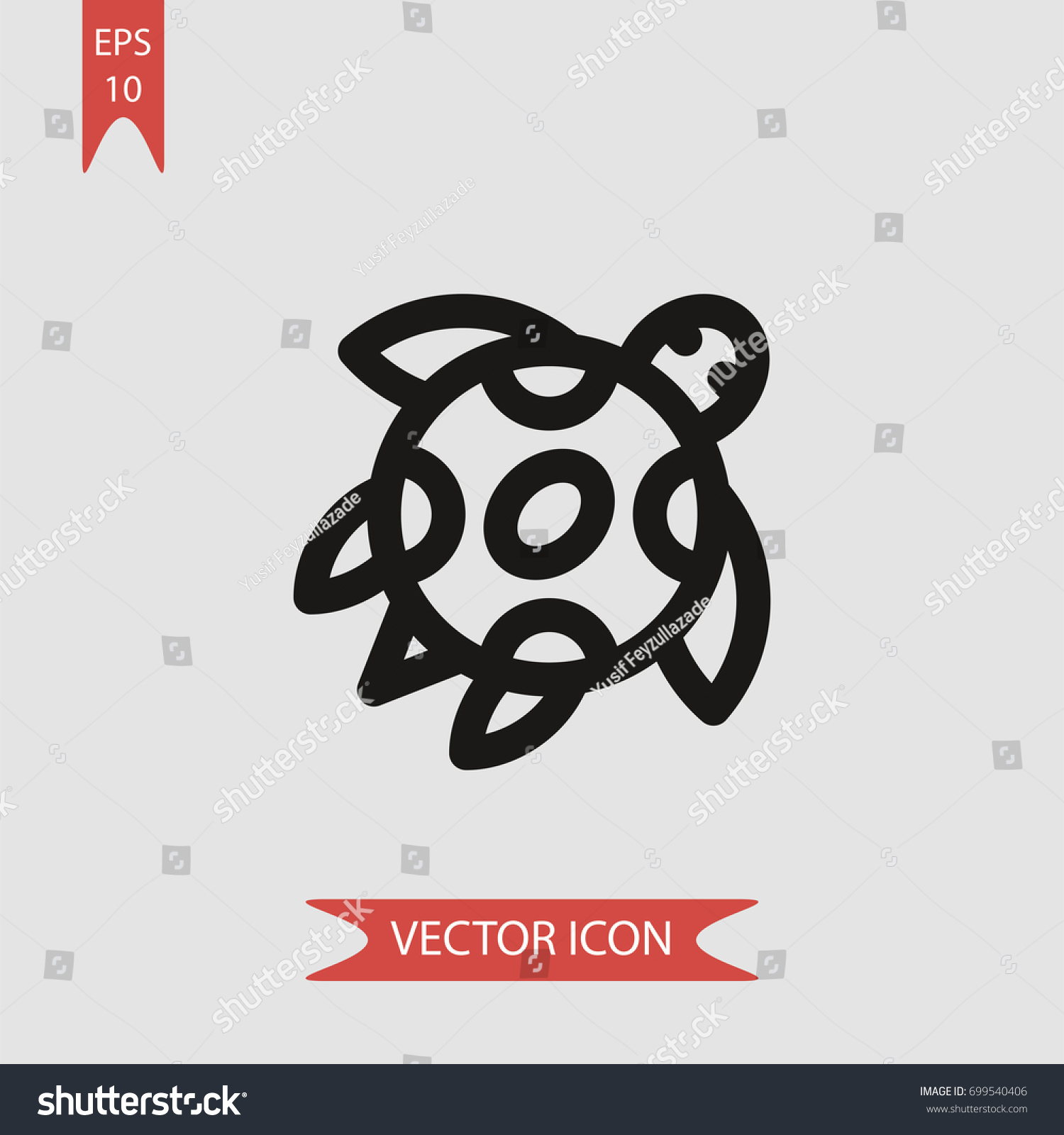 Tortoise Vector Icon Illustration Symbol Stock Vector (Royalty Free ...