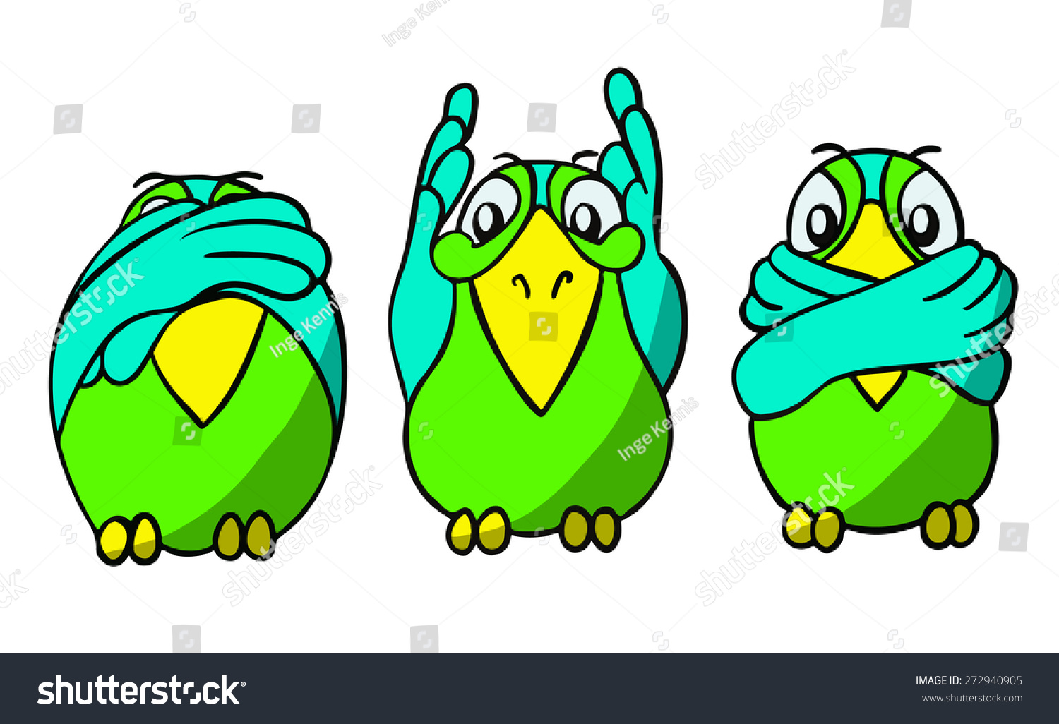 Toucans Hear No Evil Stock Vector (Royalty Free) 272940905