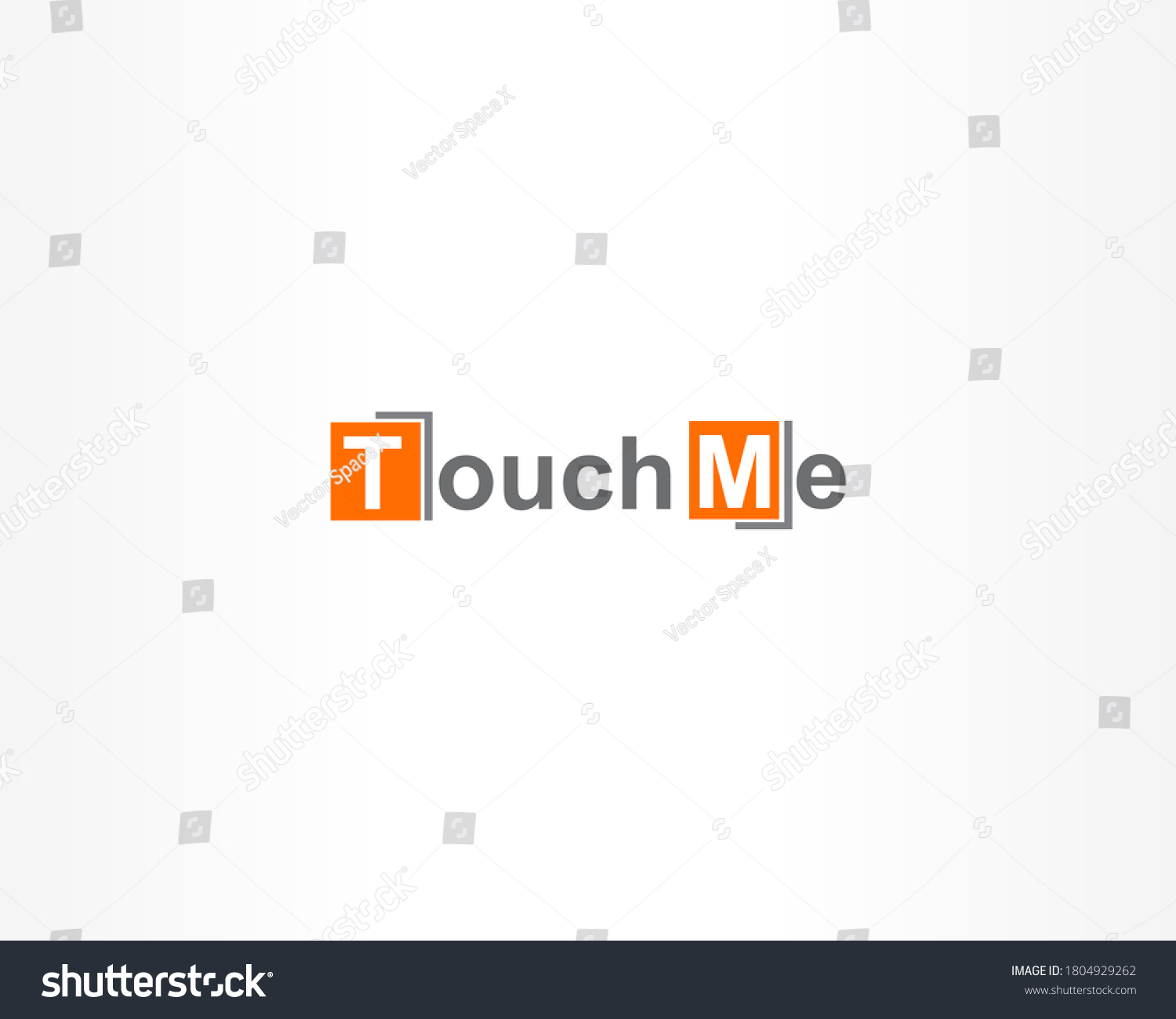 Touch Me Text Typography Design Template Stock Vector (Royalty Free ...
