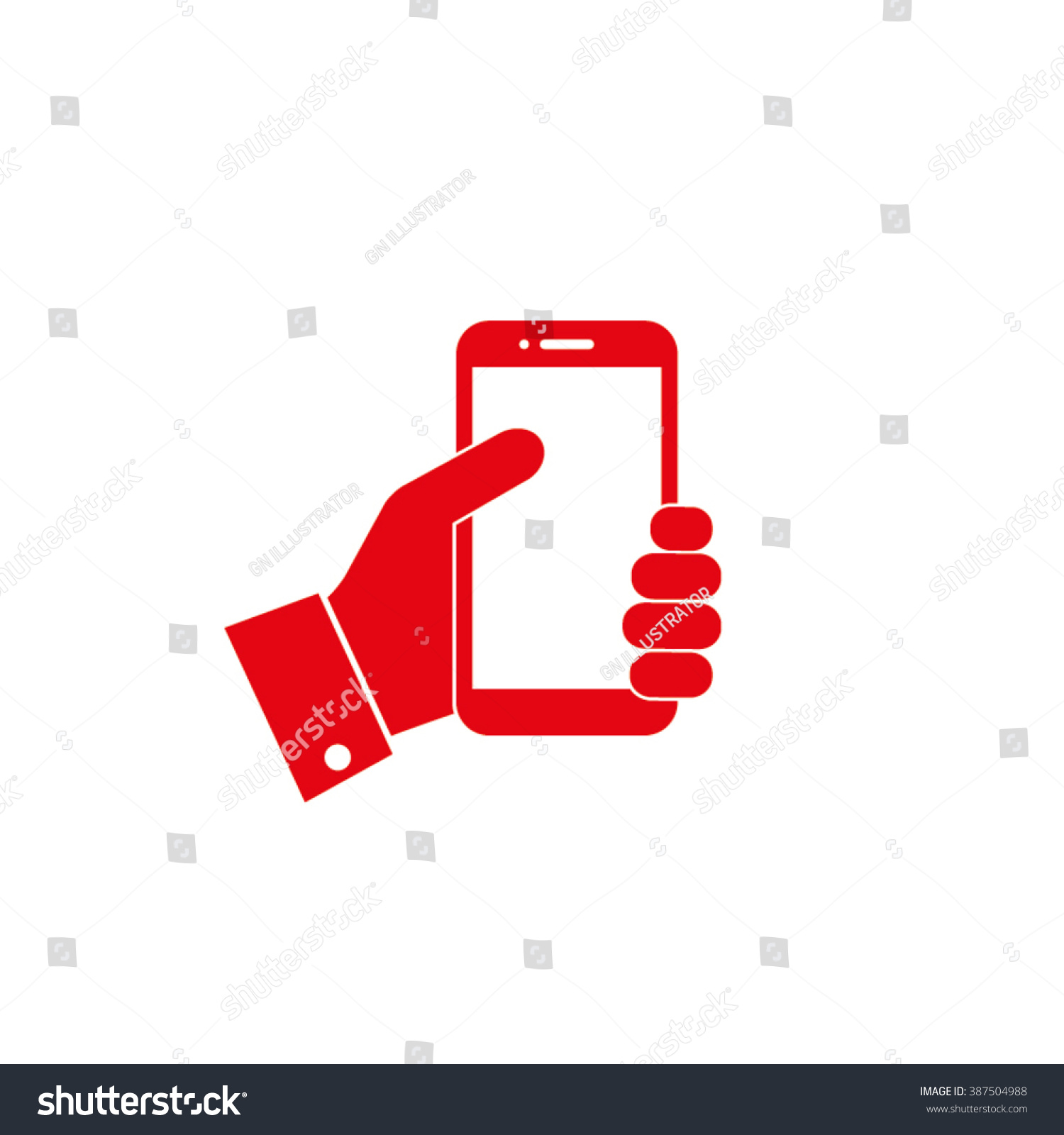 Touch Phone Icon Vector Stock Vector (Royalty Free) 387504988
