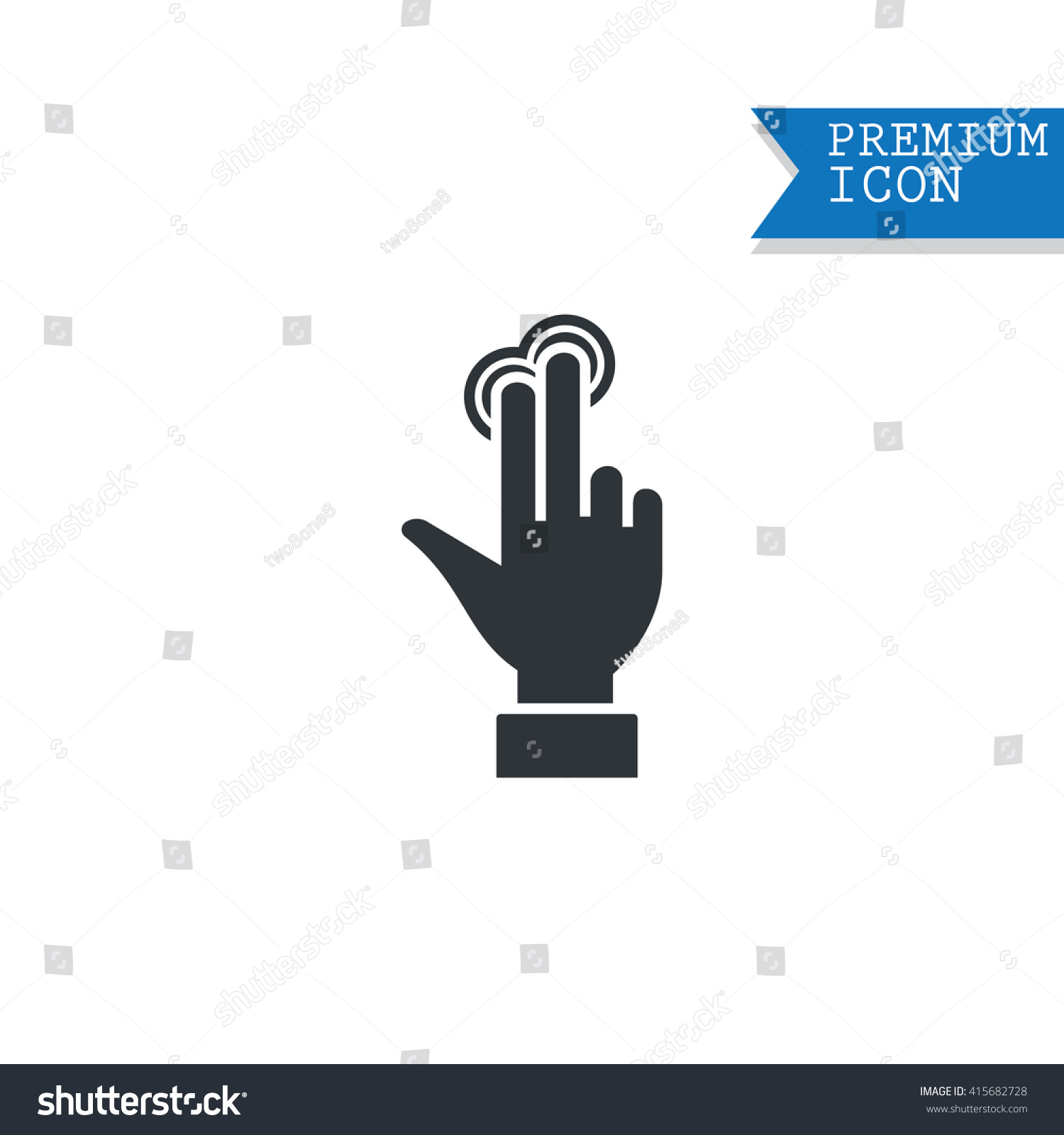 Touch Screen Hand Gestures Icons Stock Vector (Royalty Free) 415682728 ...