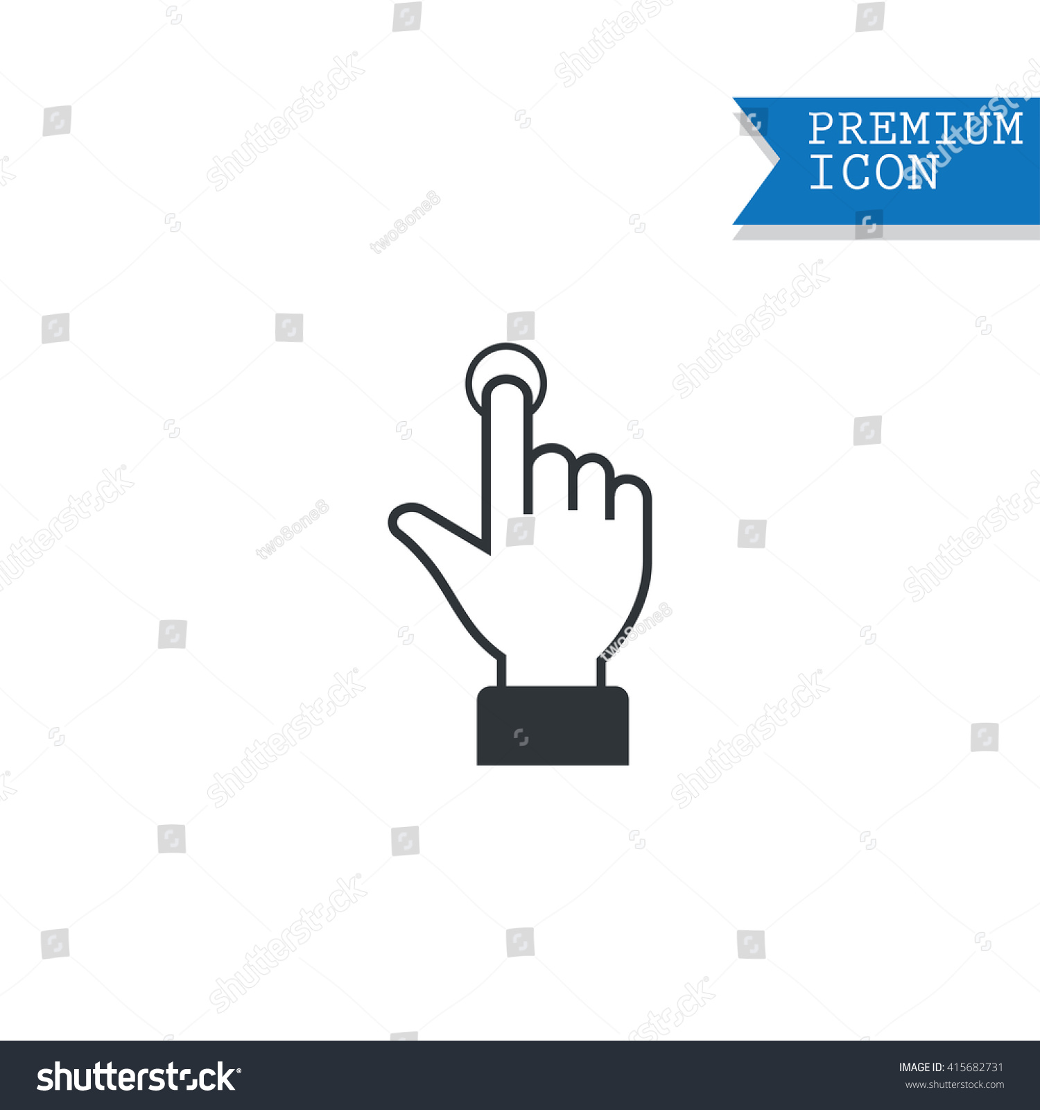 Touch Screen Hand Gestures Icons Stock Vector (Royalty Free) 415682731 ...