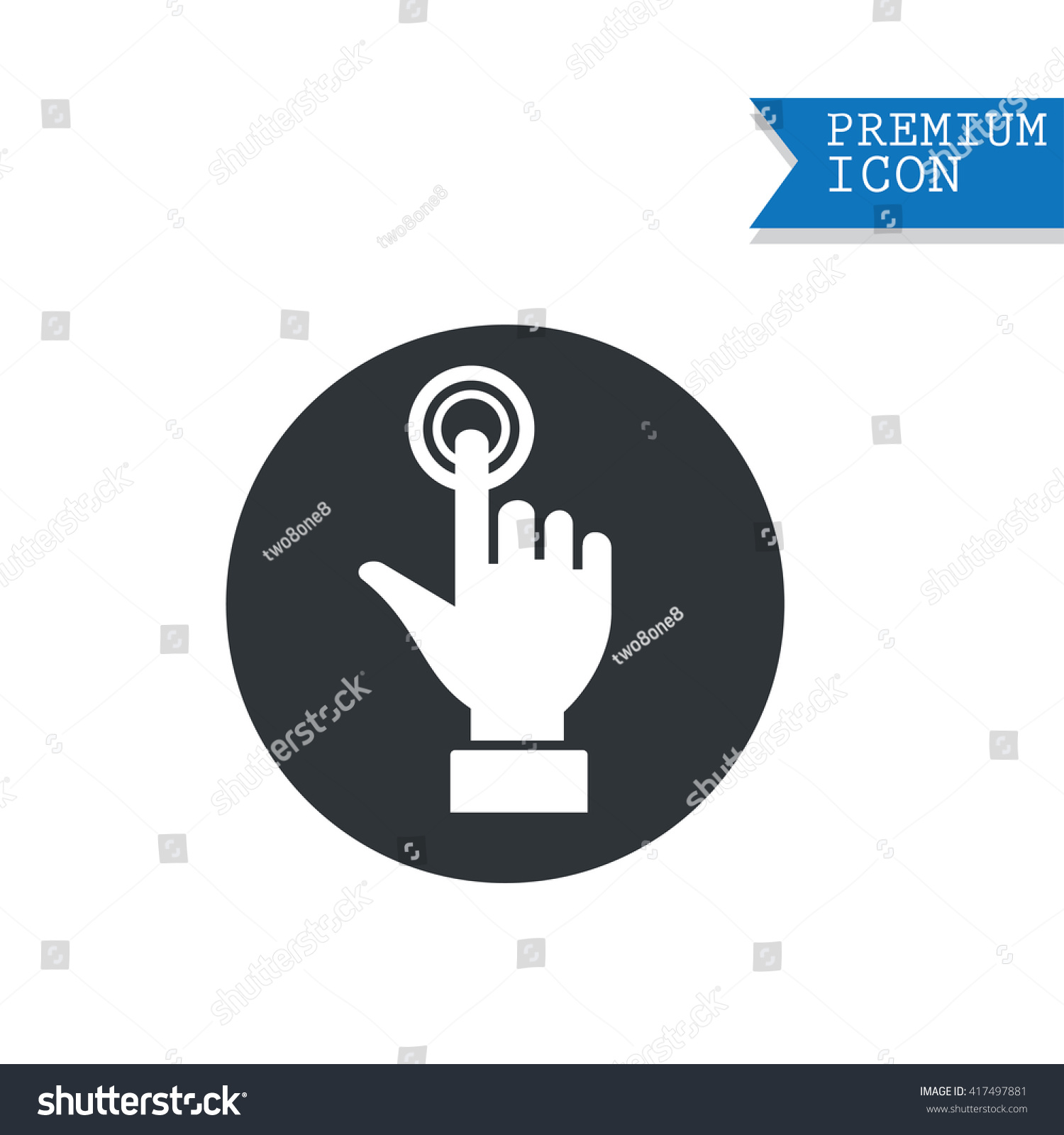 Touch Screen Hand Gestures Icons Stock Vector (Royalty Free) 417497881 ...