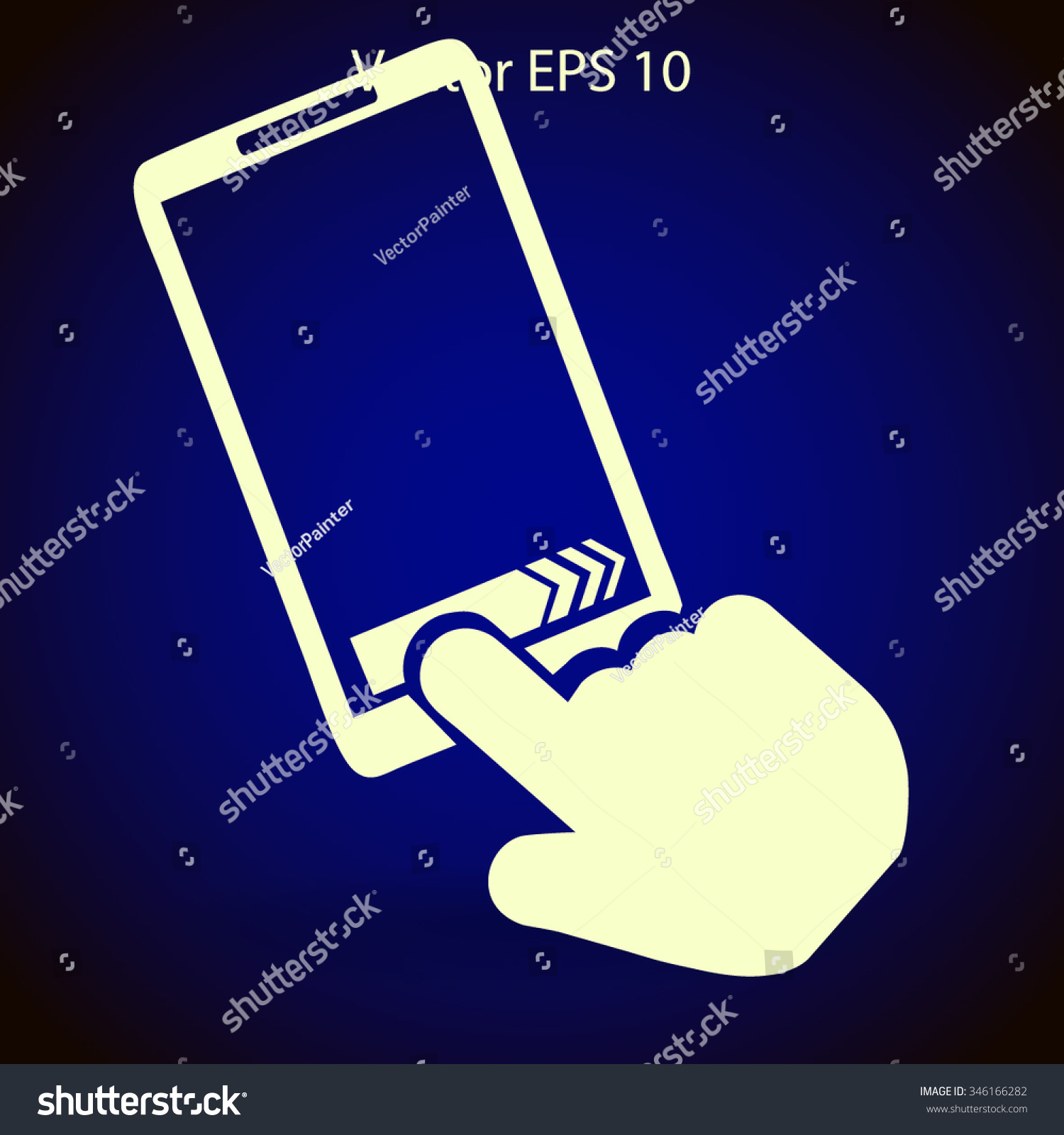 Touch Screen Responds Touch Moving Vector Stock Vector (Royalty Free ...