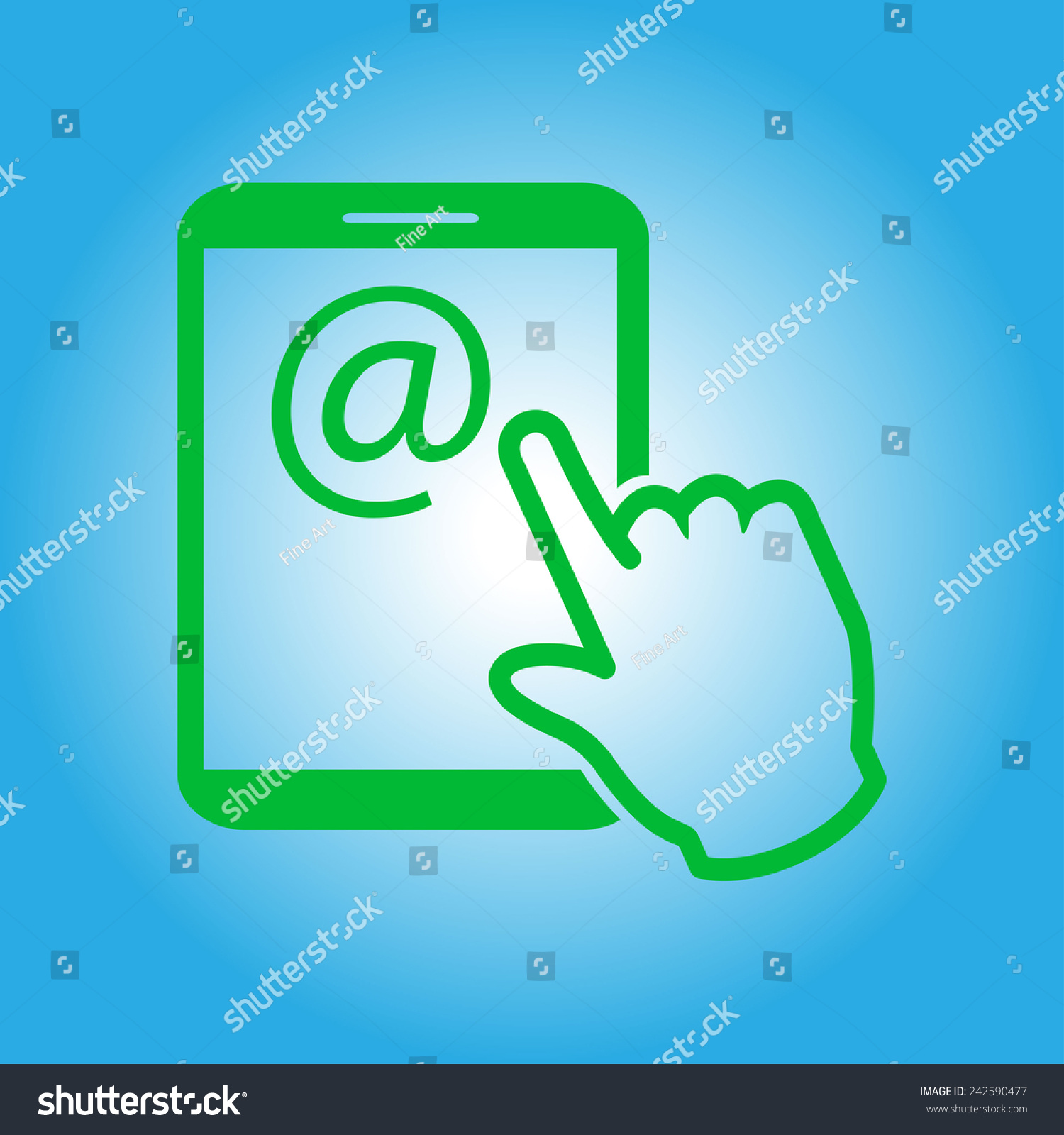 Touch Screen Tablet Pc Sign Icon Stock Vector 242590477 - Shutterstock
