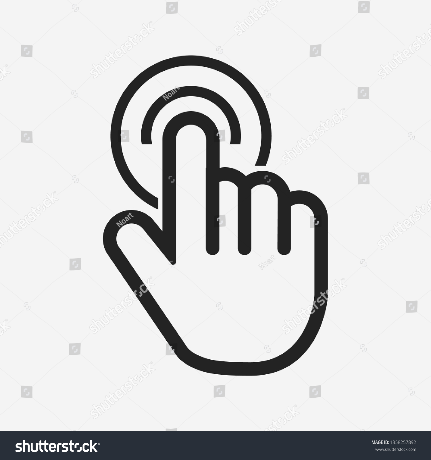 Touch Screen Touchscreen Finger Hand Press: เวกเตอร์สต็อก (ปลอดค่า ...