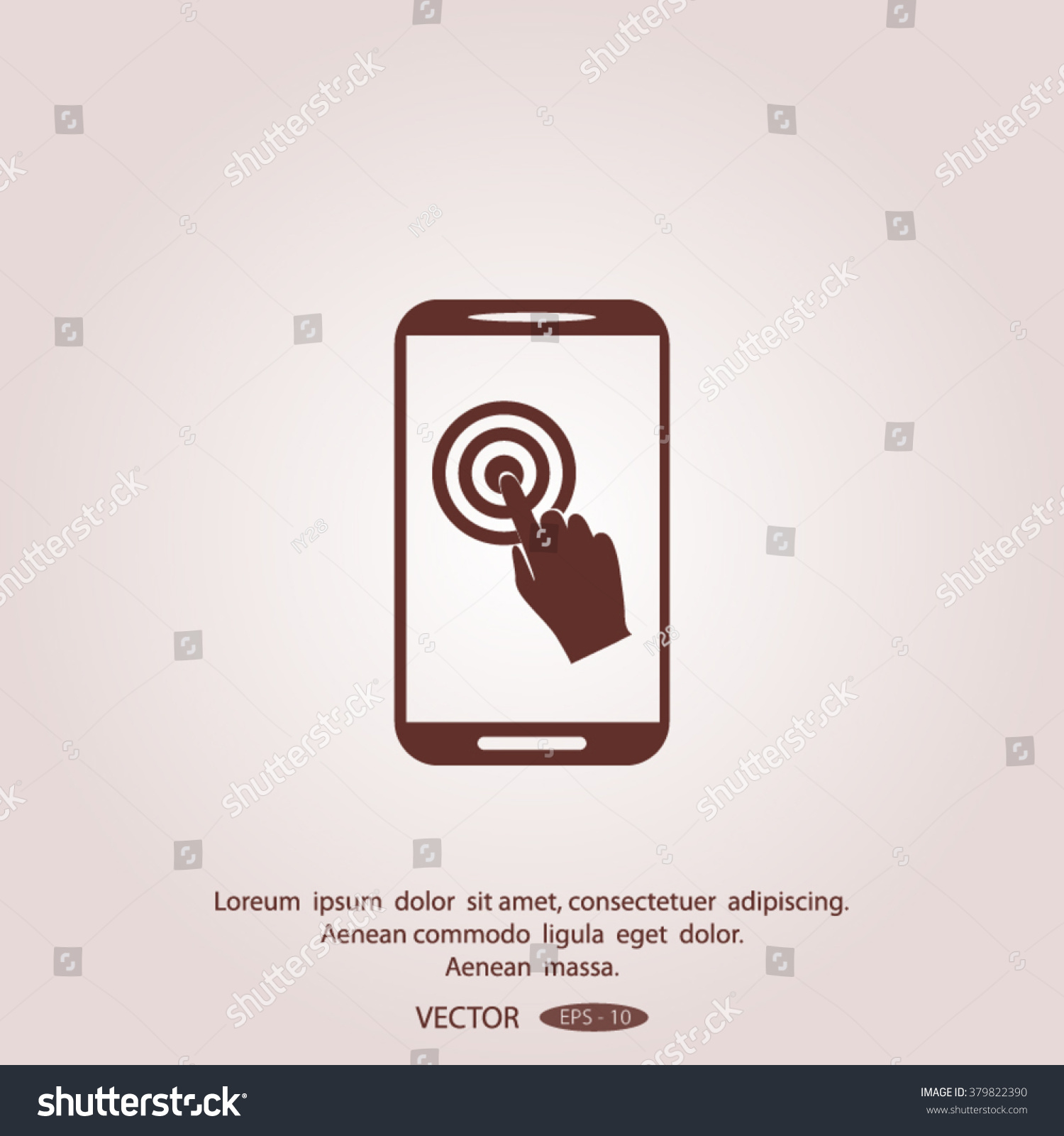 Touchscreen Vector Icon Stock Vector (Royalty Free) 379822390