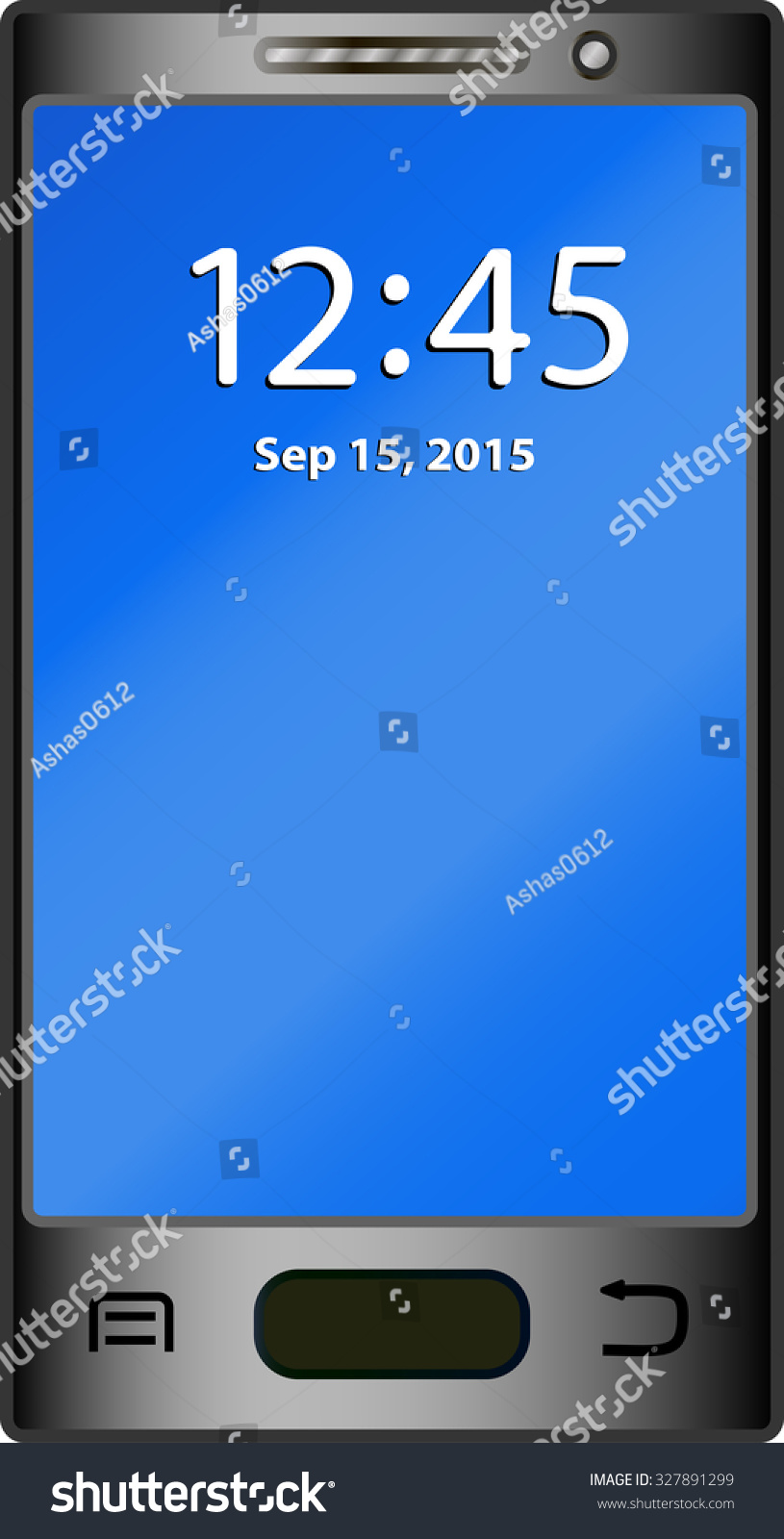 Touchscreen Phone Vector Stock Vector (Royalty Free) 327891299 ...
