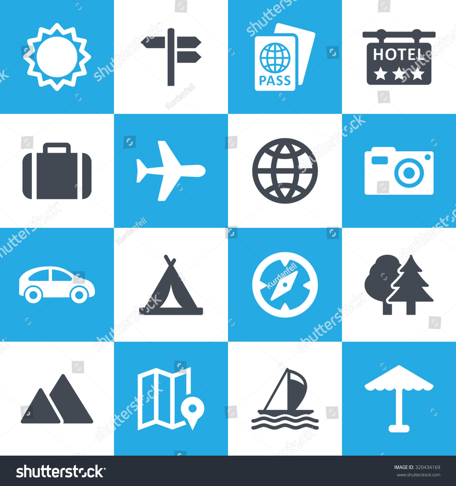 Tour Icon Set Stock Vector 320434169 - Shutterstock