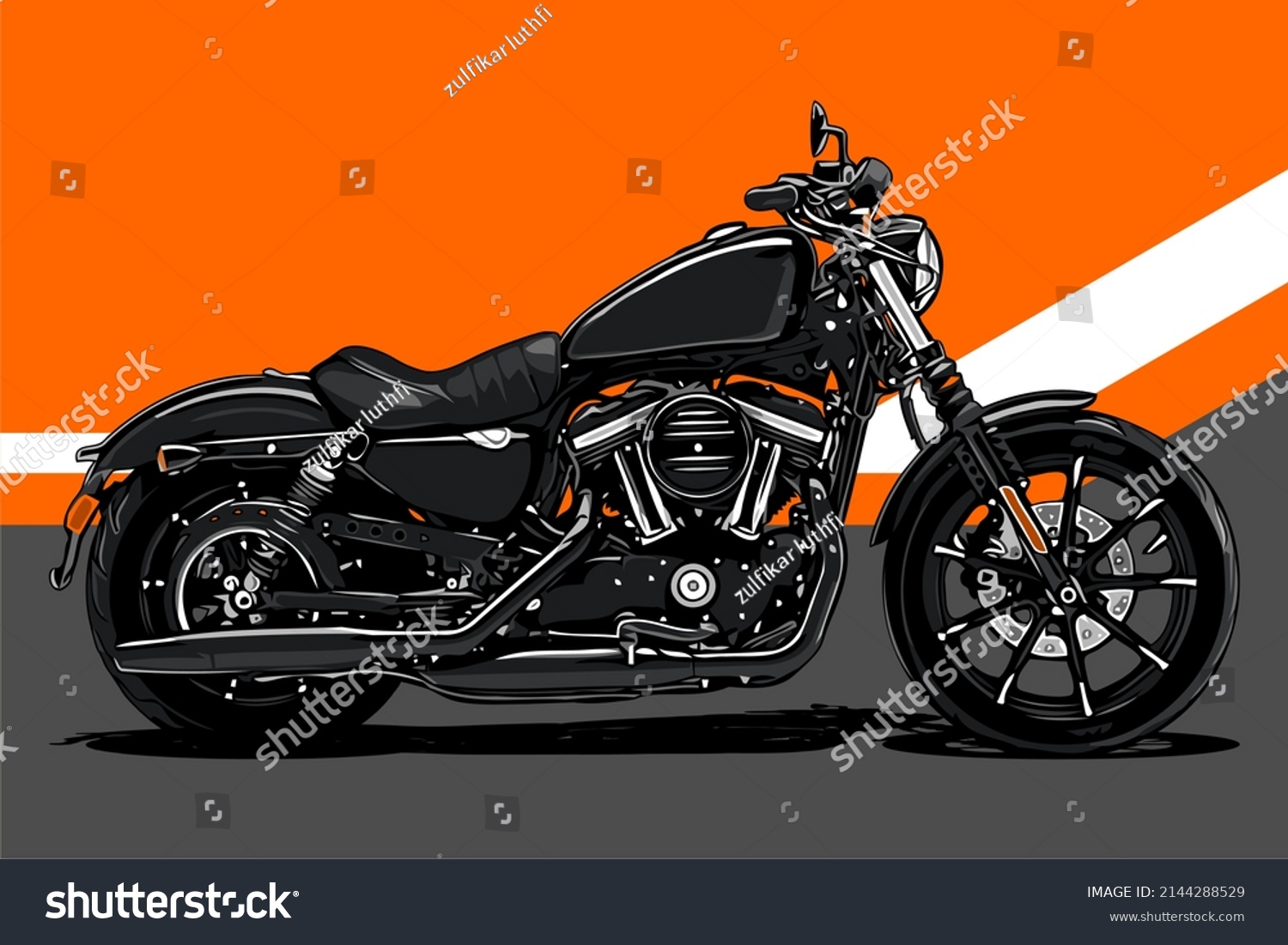 Touring Bike Side View Vector Template Stock Vector (Royalty Free ...