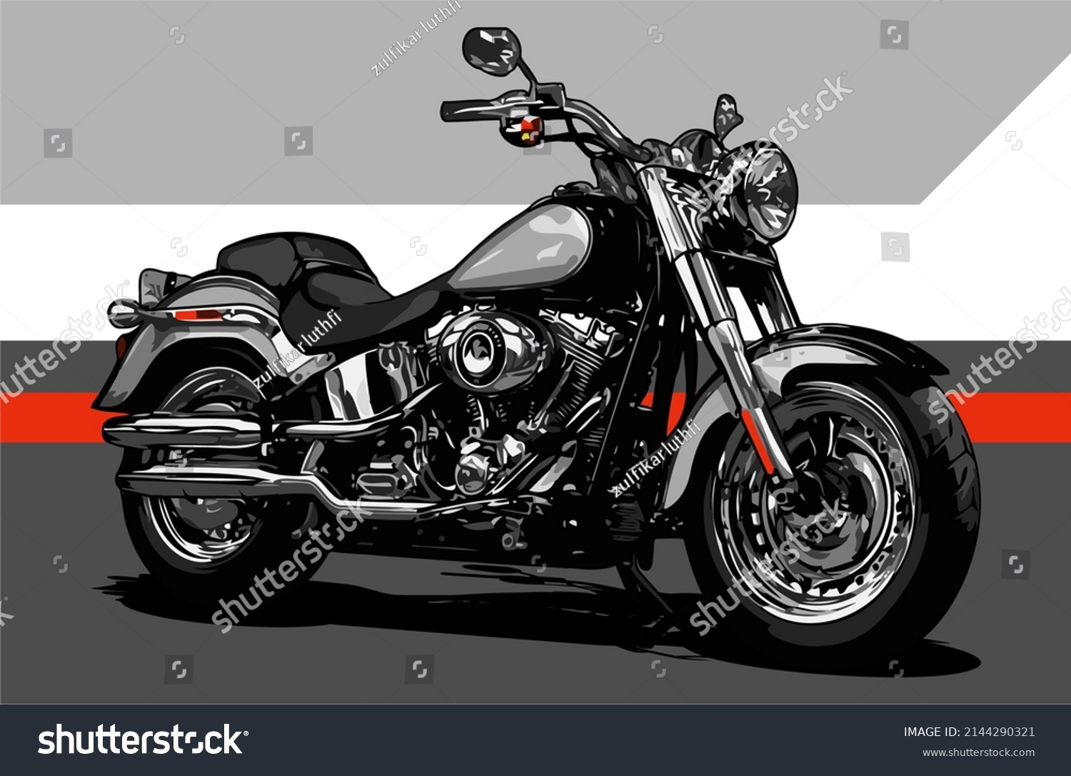 Touring Bike Side View 2 Vector Stock Vector (Royalty Free) 2144290321 ...