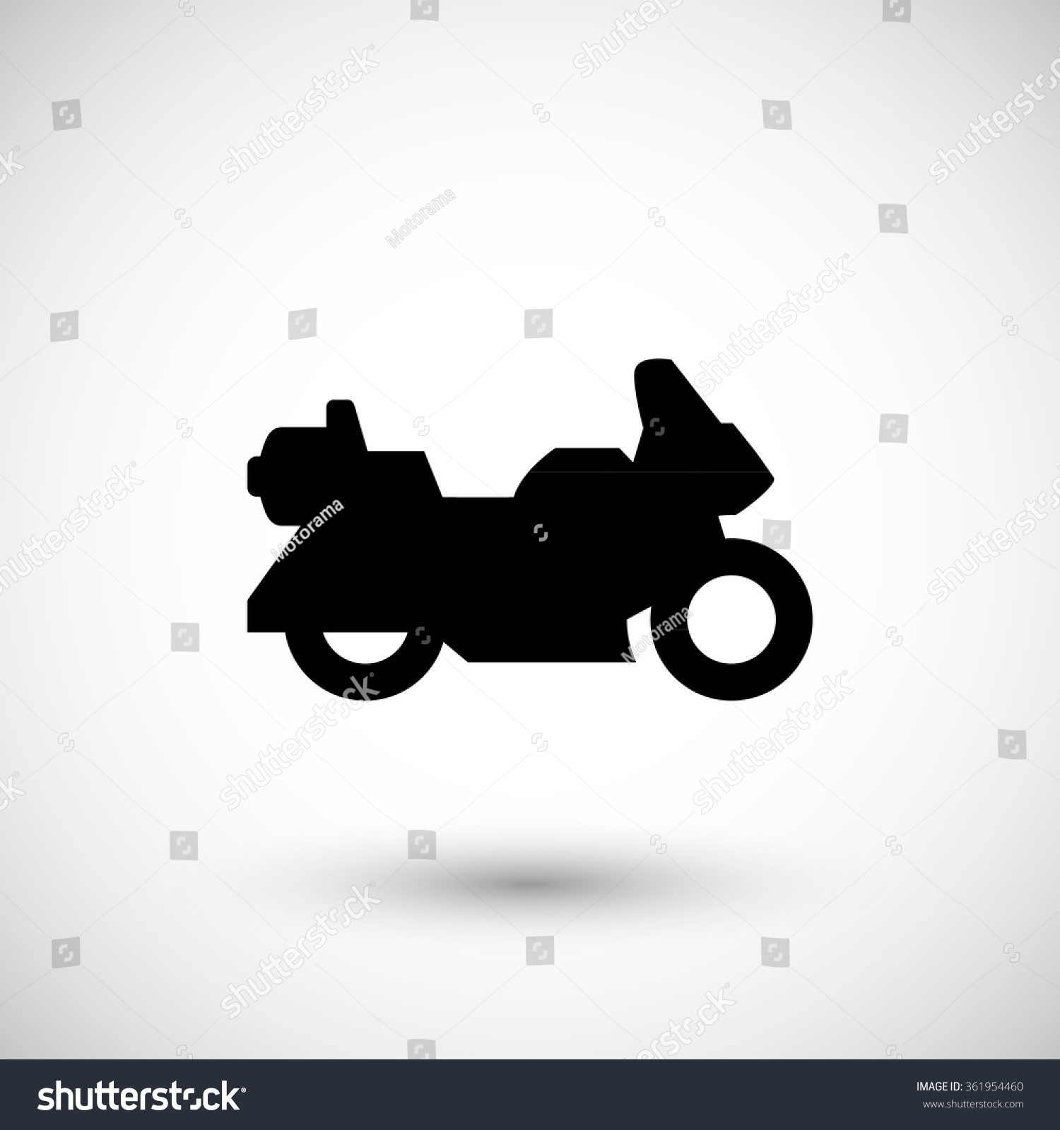 Touring Motorcycle Icon Stock Vector (Royalty Free) 361954460