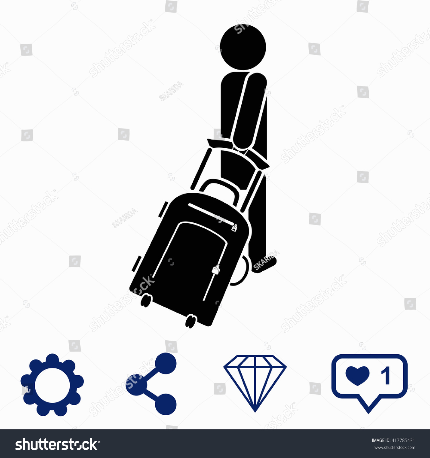 Tourist Icon Stock Vector (Royalty Free) 417785431
